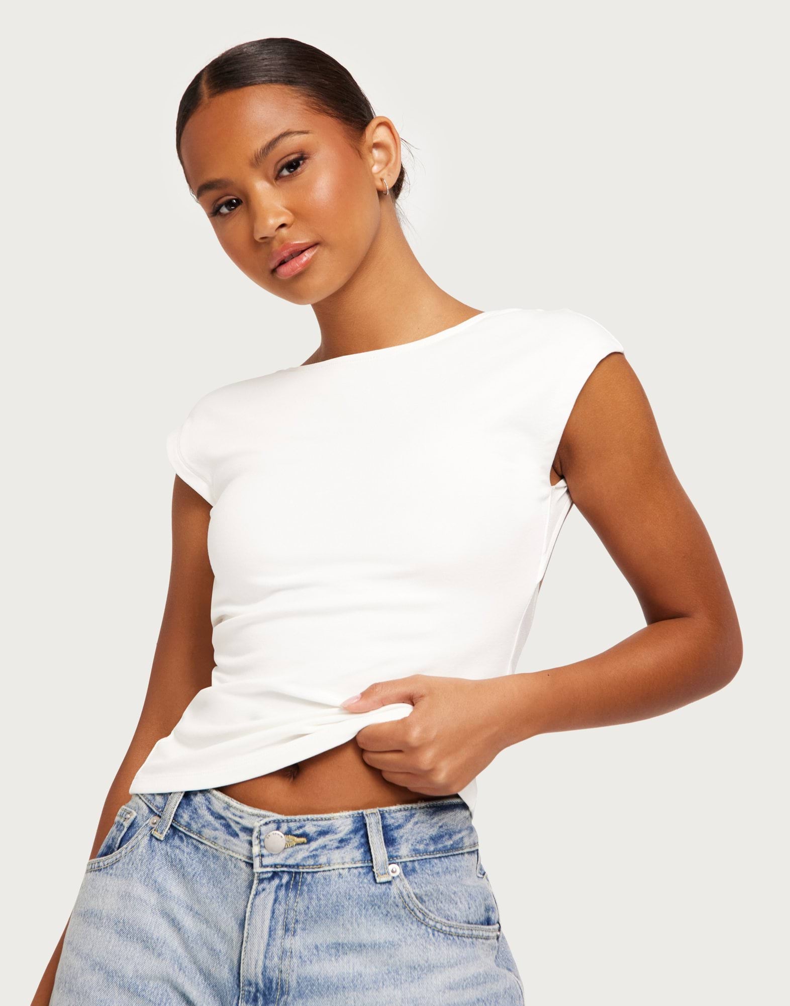 Kjøp Nelly Perfect Open Back Tee - White | Nelly.com