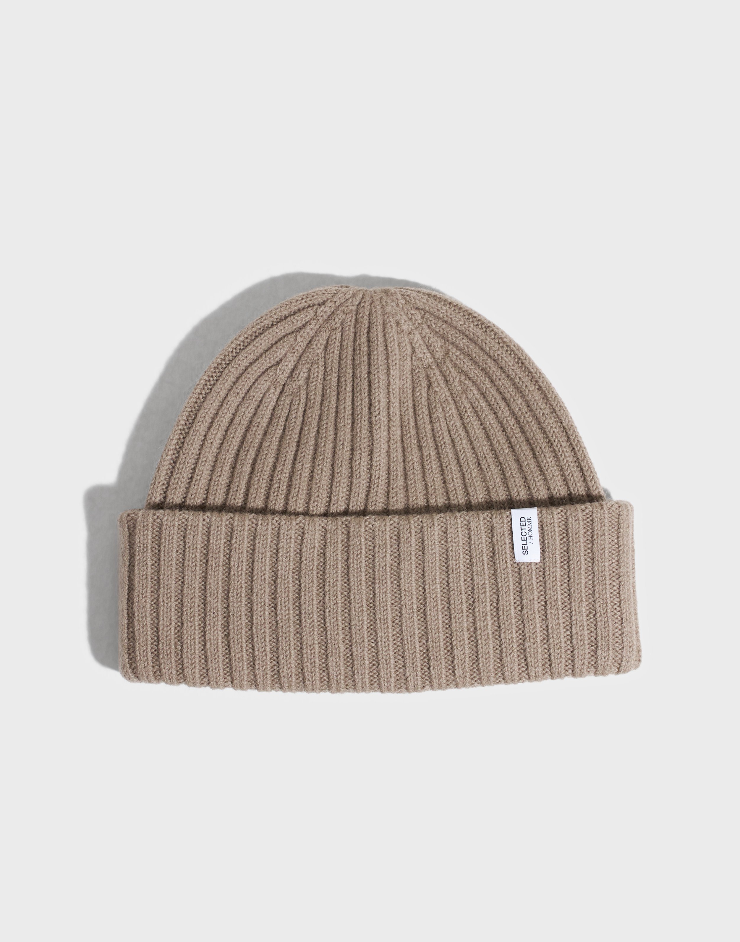 Kjøp Selected Homme SLHMERINO WOOL BEANIE B - Greige | NLYMAN