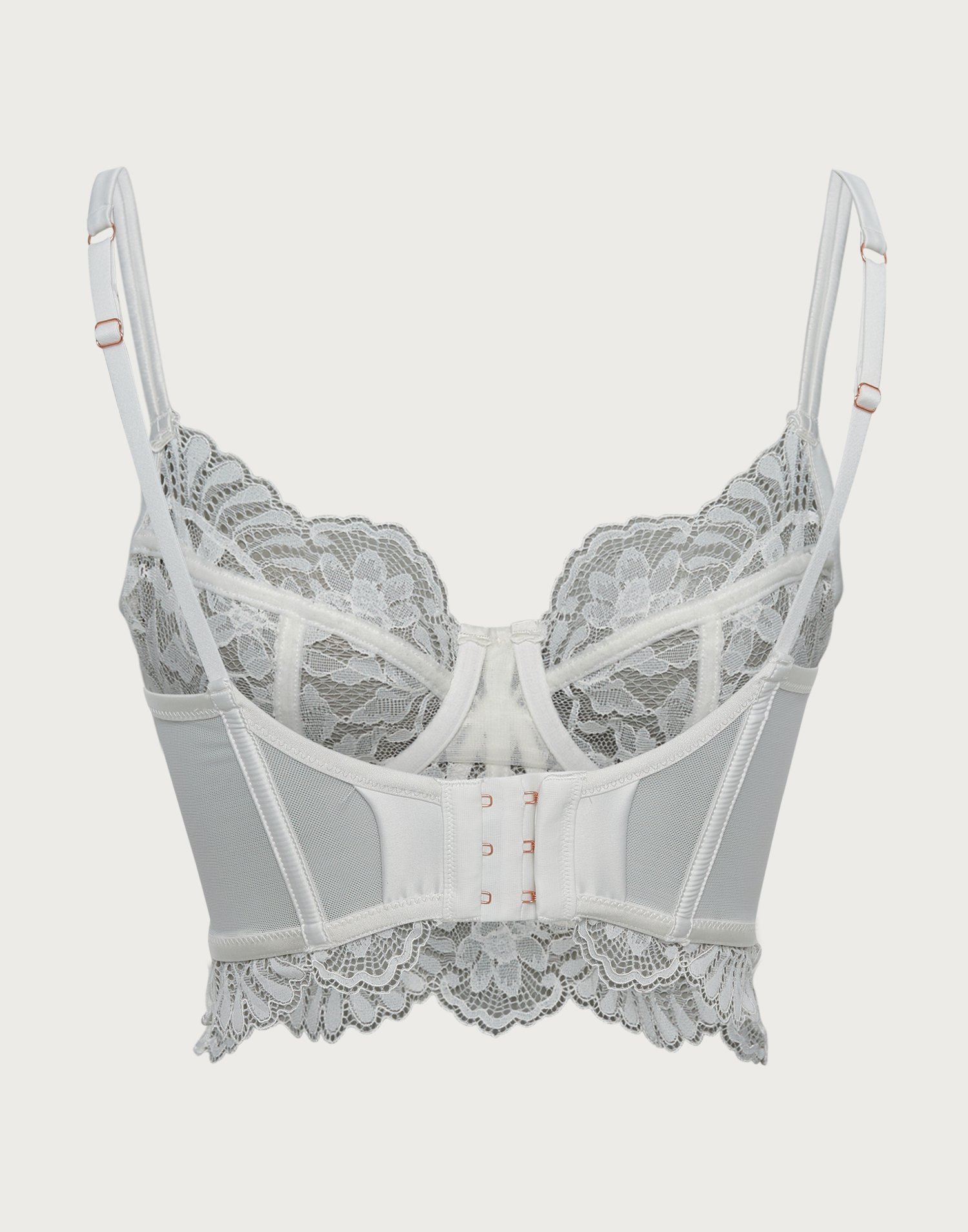 Köp Hunkemöller Jamie Non-Padded Underwired Longline Bra - Snow White ...