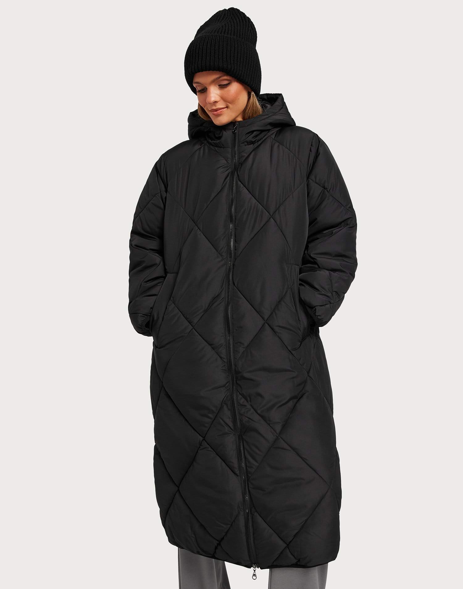 Osta Only ONLNEWTAMARA X-LONG QUILTED COAT CC - Black | Nelly.com