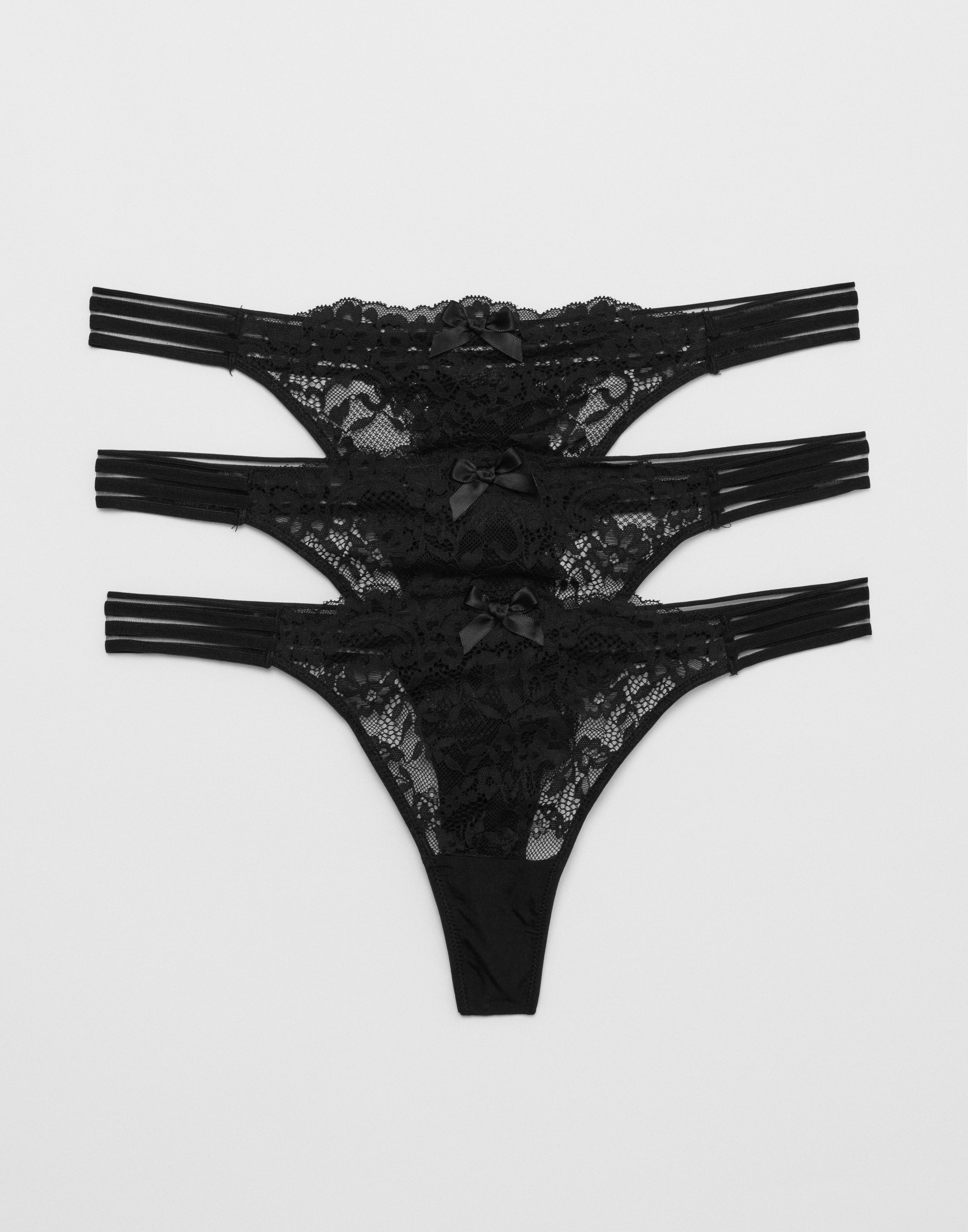 Kjøp Hunkemöller 3-pack Sully Hl String Tr - Caviar | Nelly.com