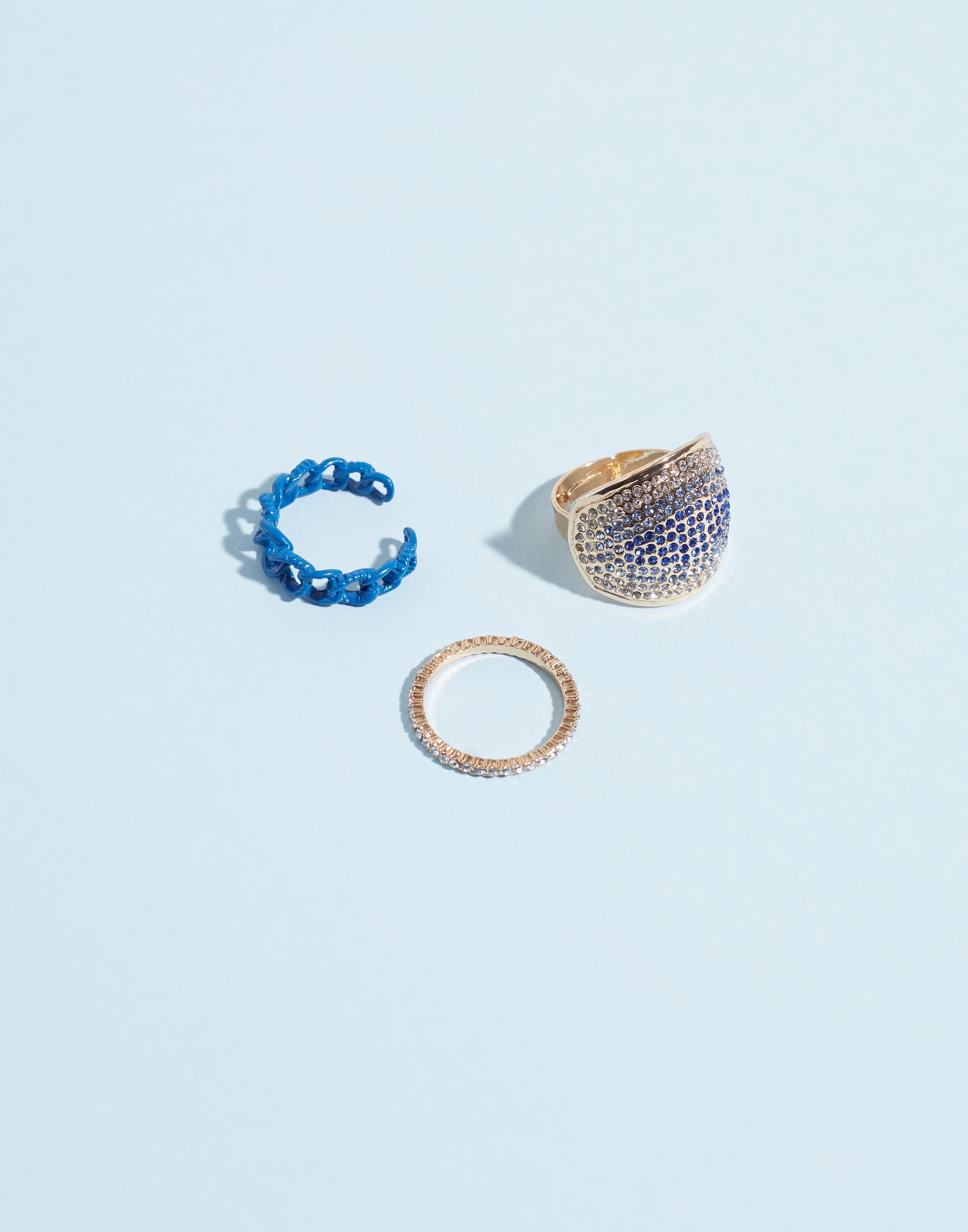 Buy Nelly Cocky Ring Pack - Blue/Gold | Nelly.com