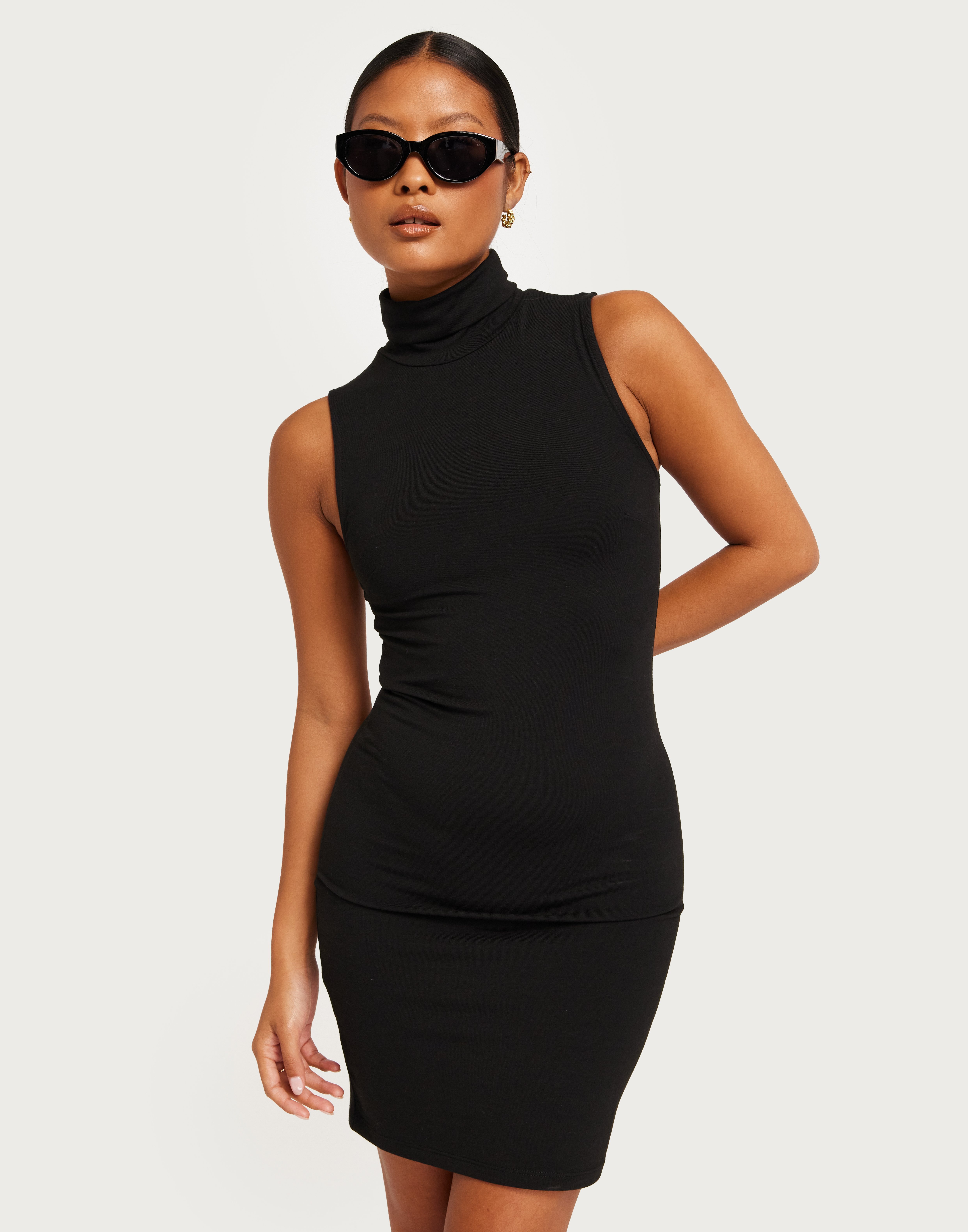 Buy Nelly Polo Neck Dress - Black | Nelly.com