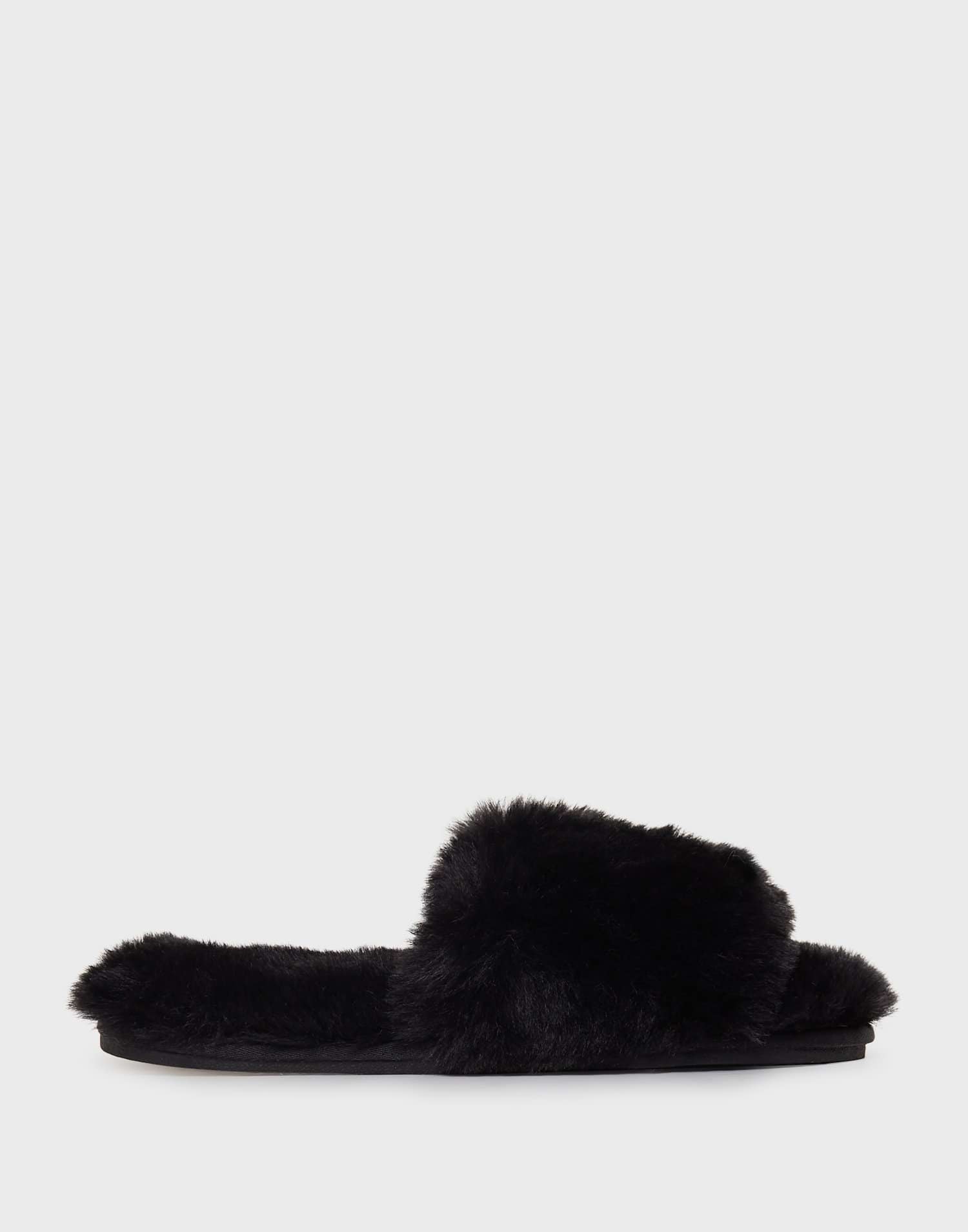 Buy Nelly Fluffy Flat - Black | Nelly.com