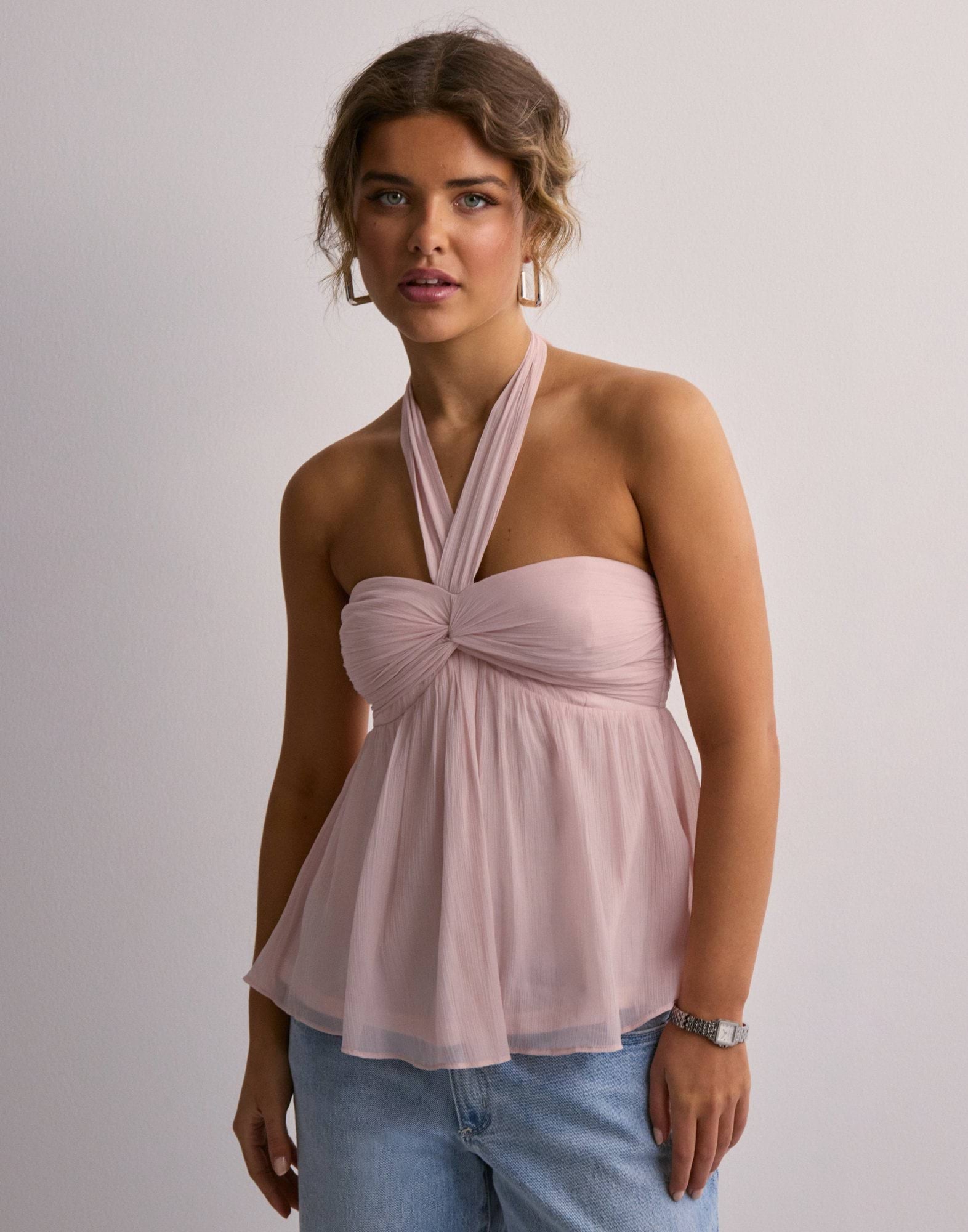 Buy Nelly Dreamy Chiffon Top - Light Pink | Nelly.com