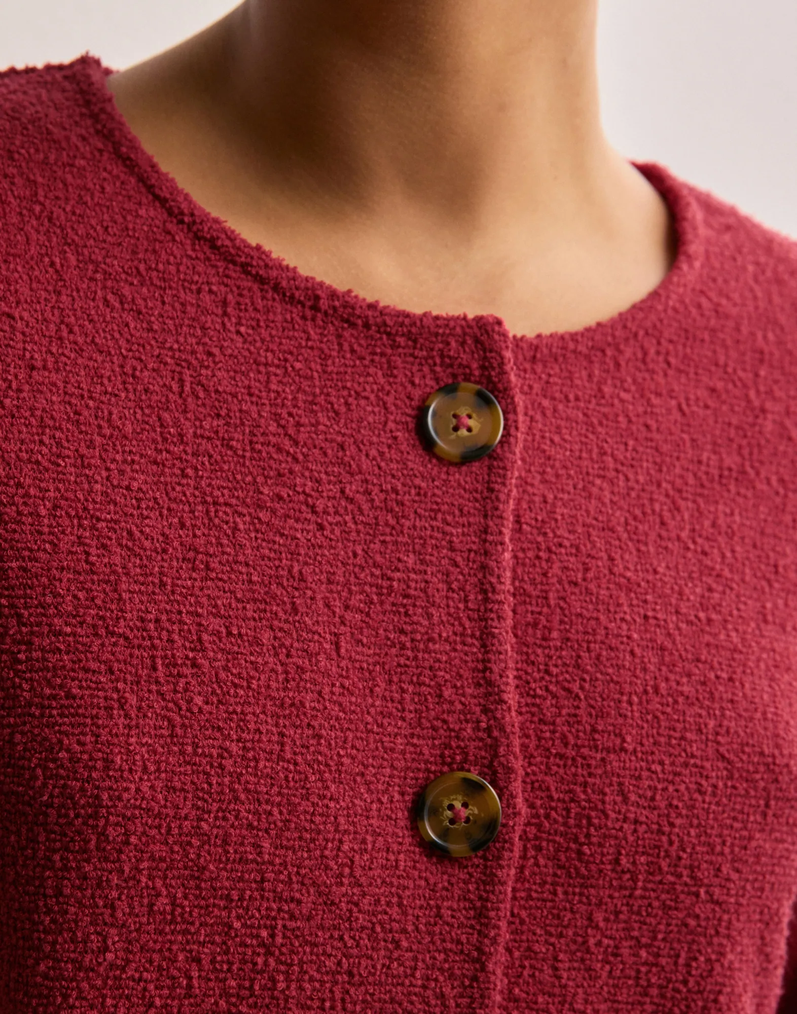 Köp Nelly Structured Jacket Cardigan - Red | Nelly.com