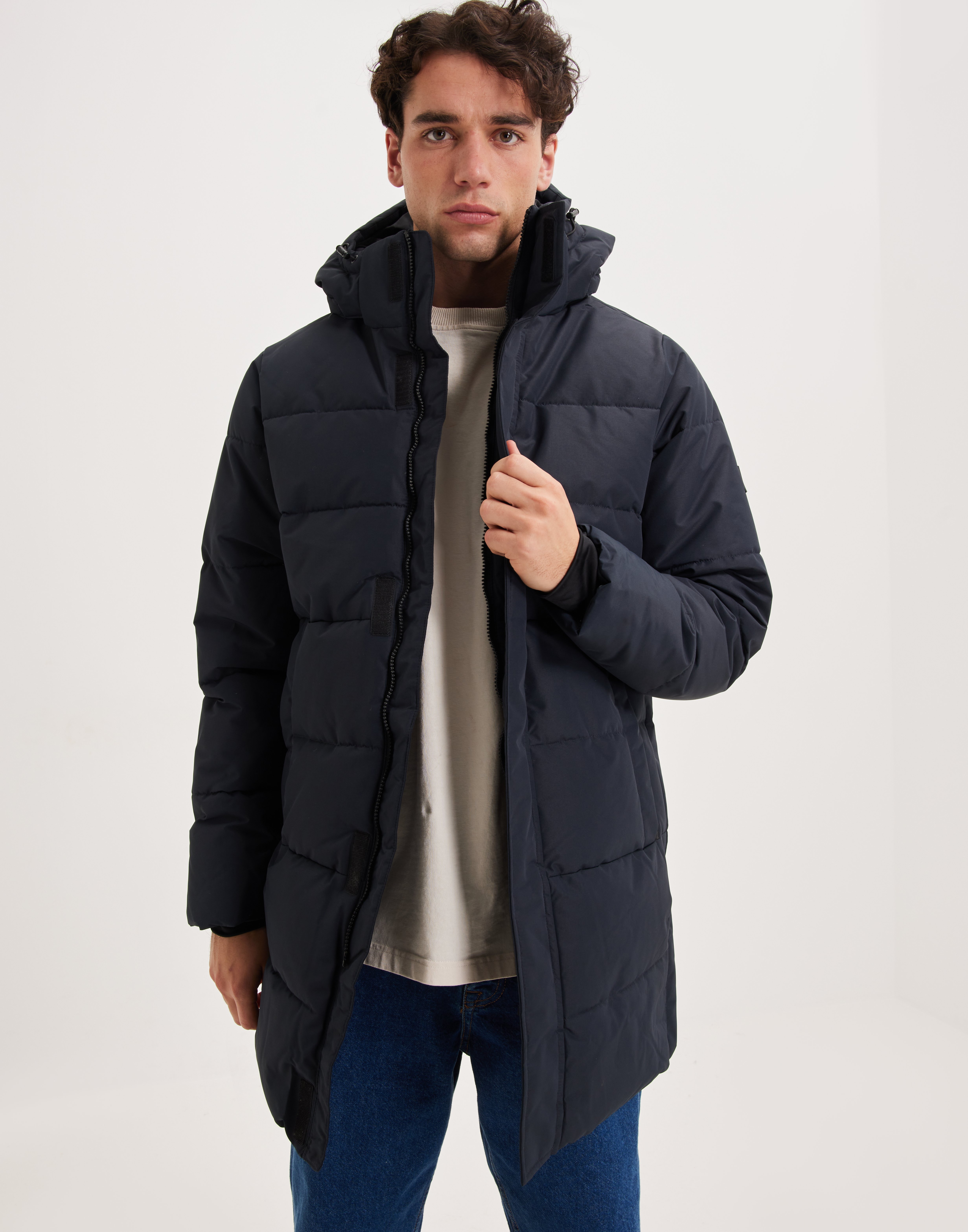 Buy Only & Sons ONSCARL LIFE LONG QUILTED COAT OTW - Dark Navy | NLYMAN