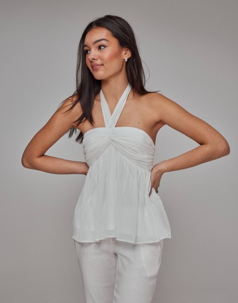 Köp Nelly Dreamy Chiffon Top - White | Nelly.com