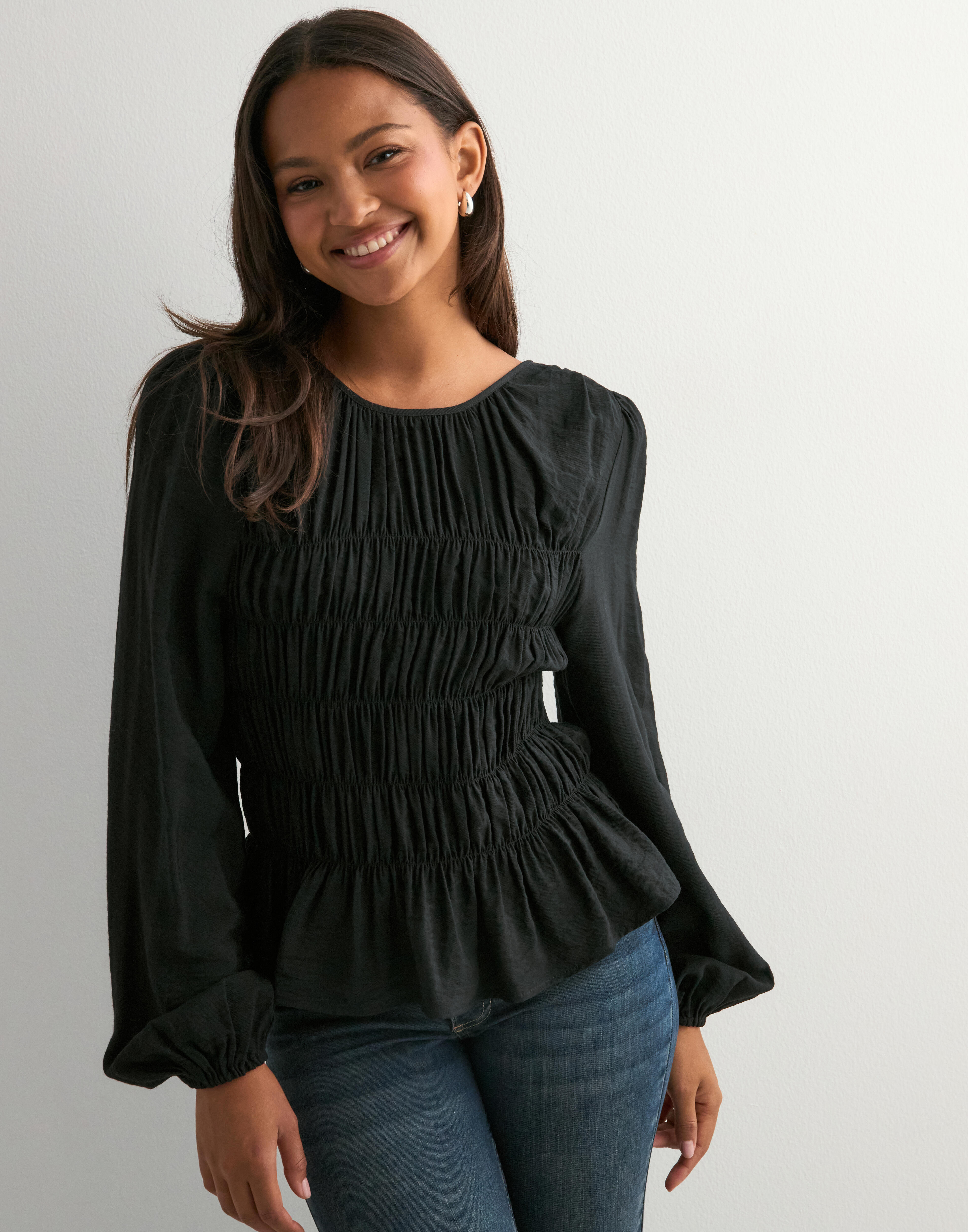 Køb Nelly My Best Smock Blouse - Black | Nelly.com