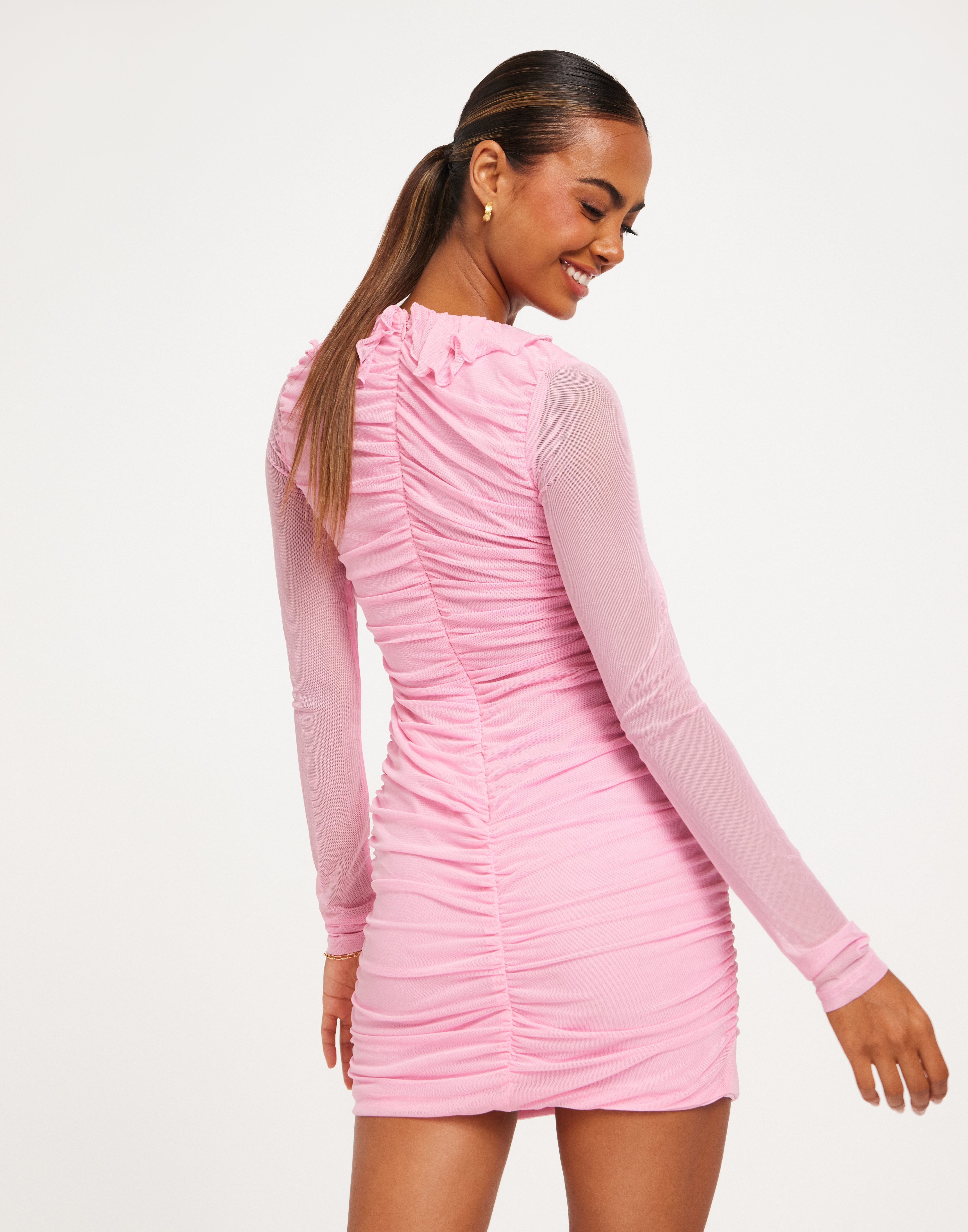 Buy Nelly Ready For Me Mesh Dress - Pink | Nelly.com