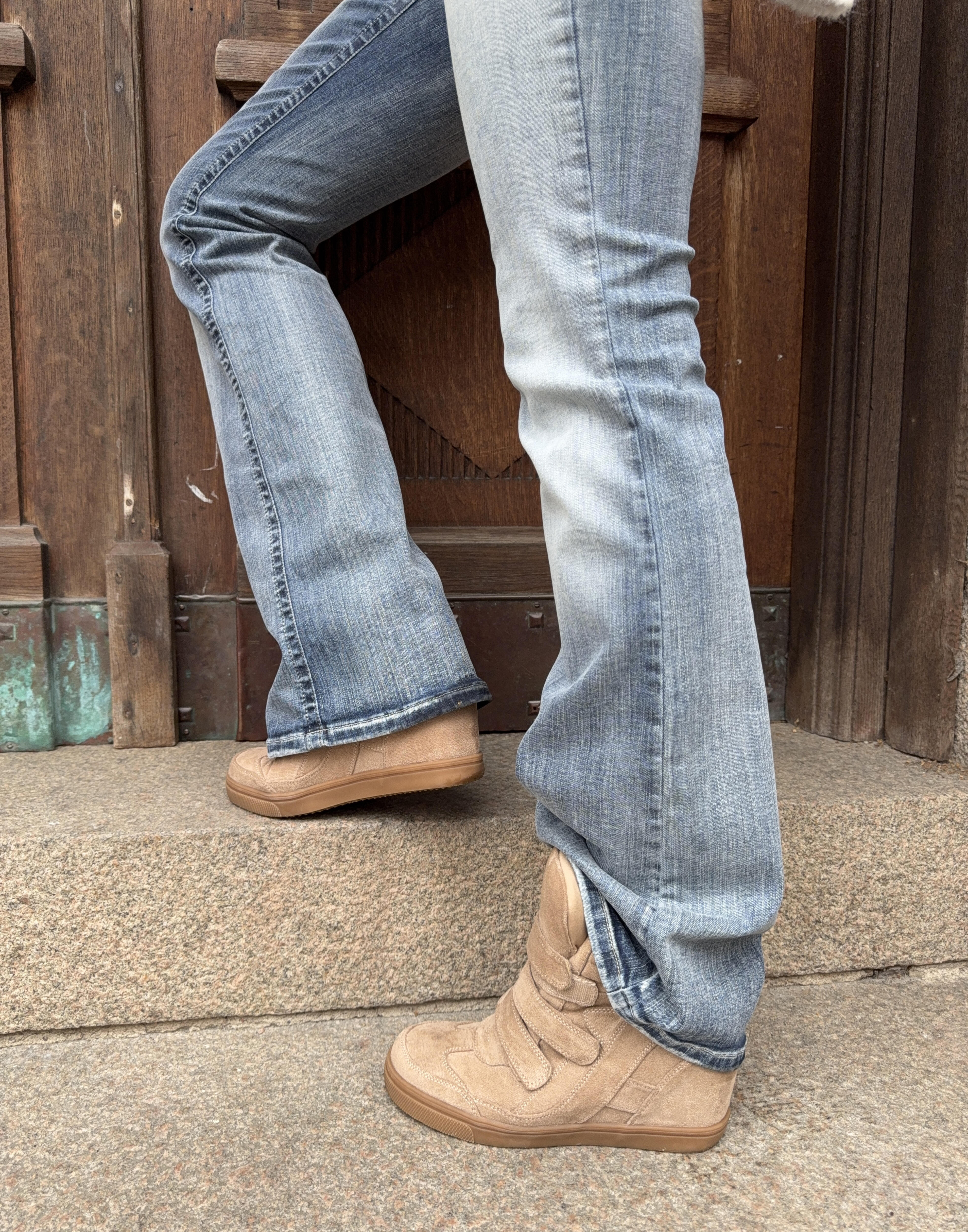 Kaufen Nelly Wedge Velcro Sneaker - Beige | Nelly.com