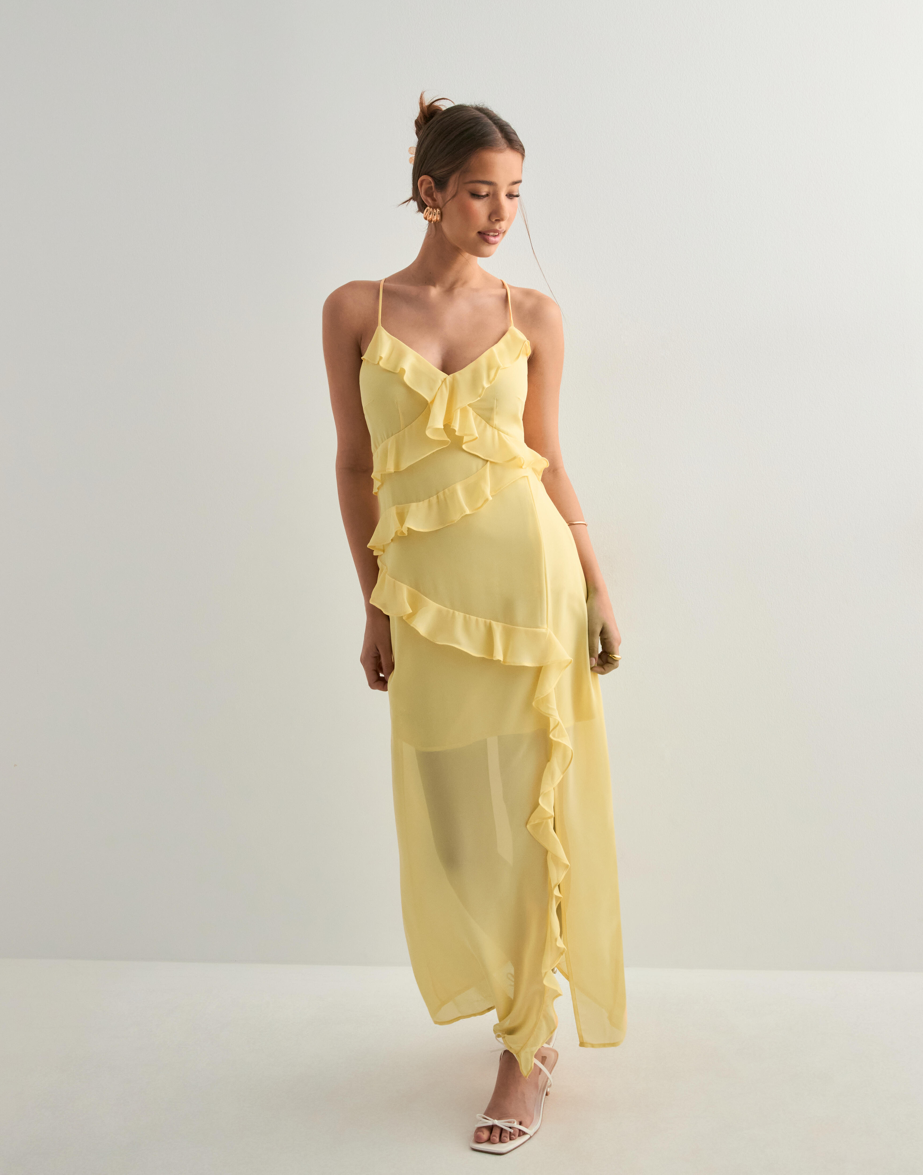 Kjøp Vero Moda VMAMINA SINGLET ANKEL DRESS WVN EXP - Pale Banana ...