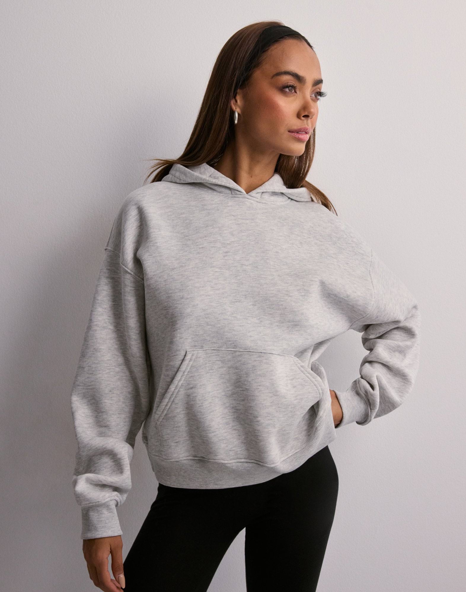 Buy Gina Tricot Basic original hoodie - Light Grey Melange | Nelly.com