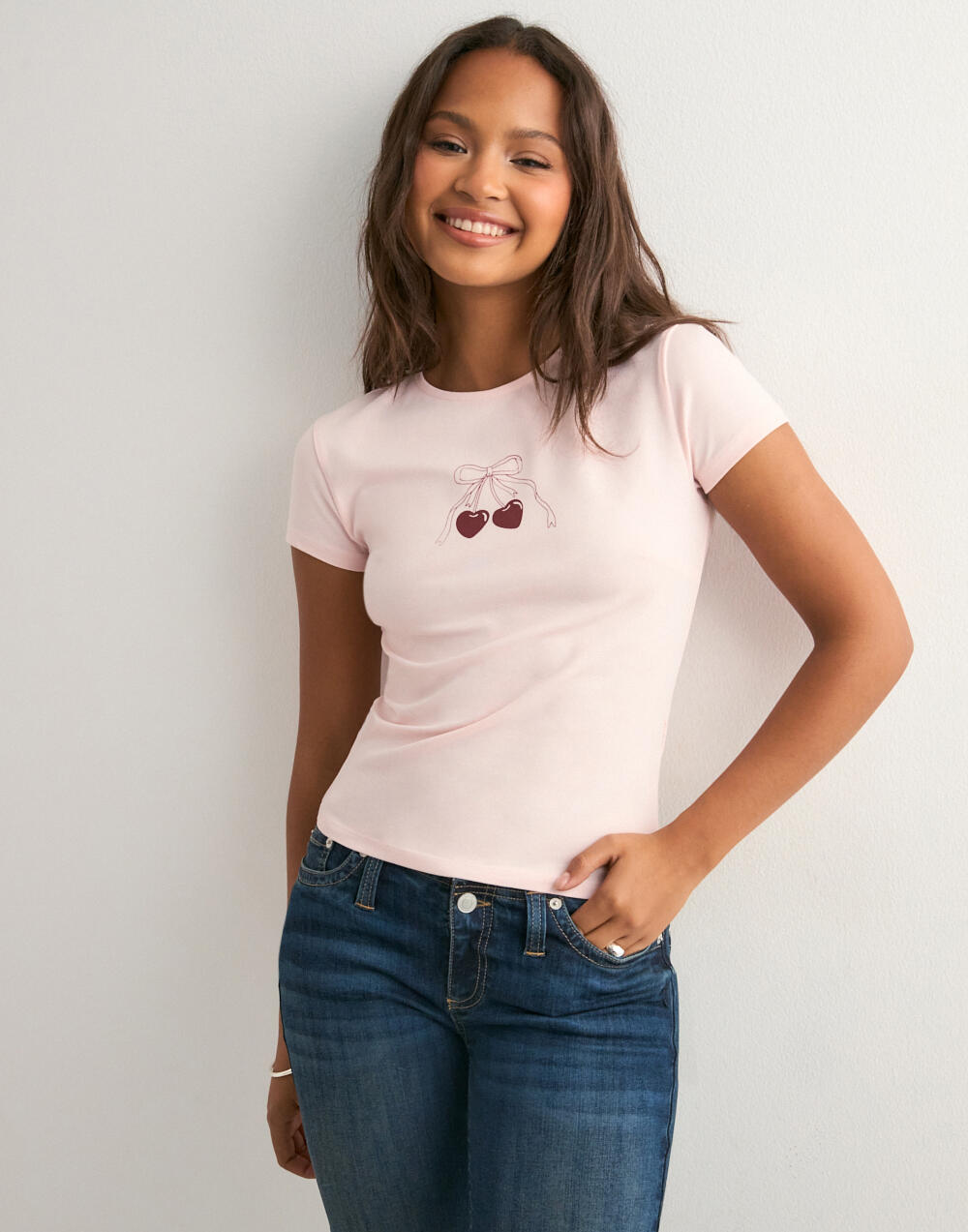 Buy Nelly Keep It Simple Print Tee - Pink | Nelly.com