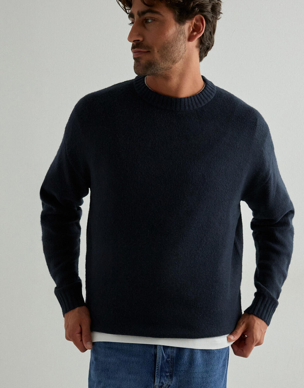 Köp Jack & Jones JJESOHO OLLIE KNIT CREW NECK SN - Sky Captain | NLYMAN