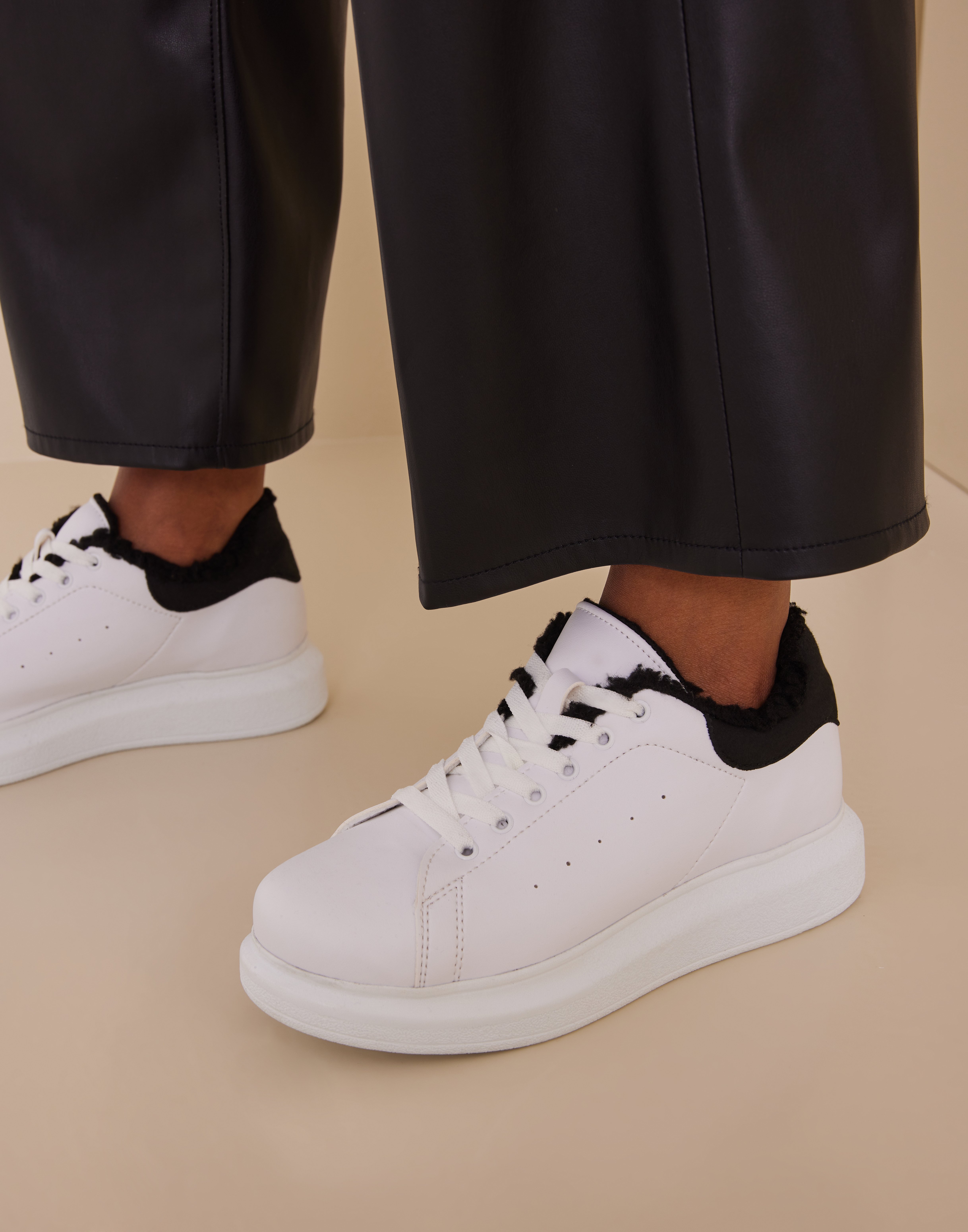 Buy Nelly Perfect Fluffy Sneaker - White/Black | Nelly.com