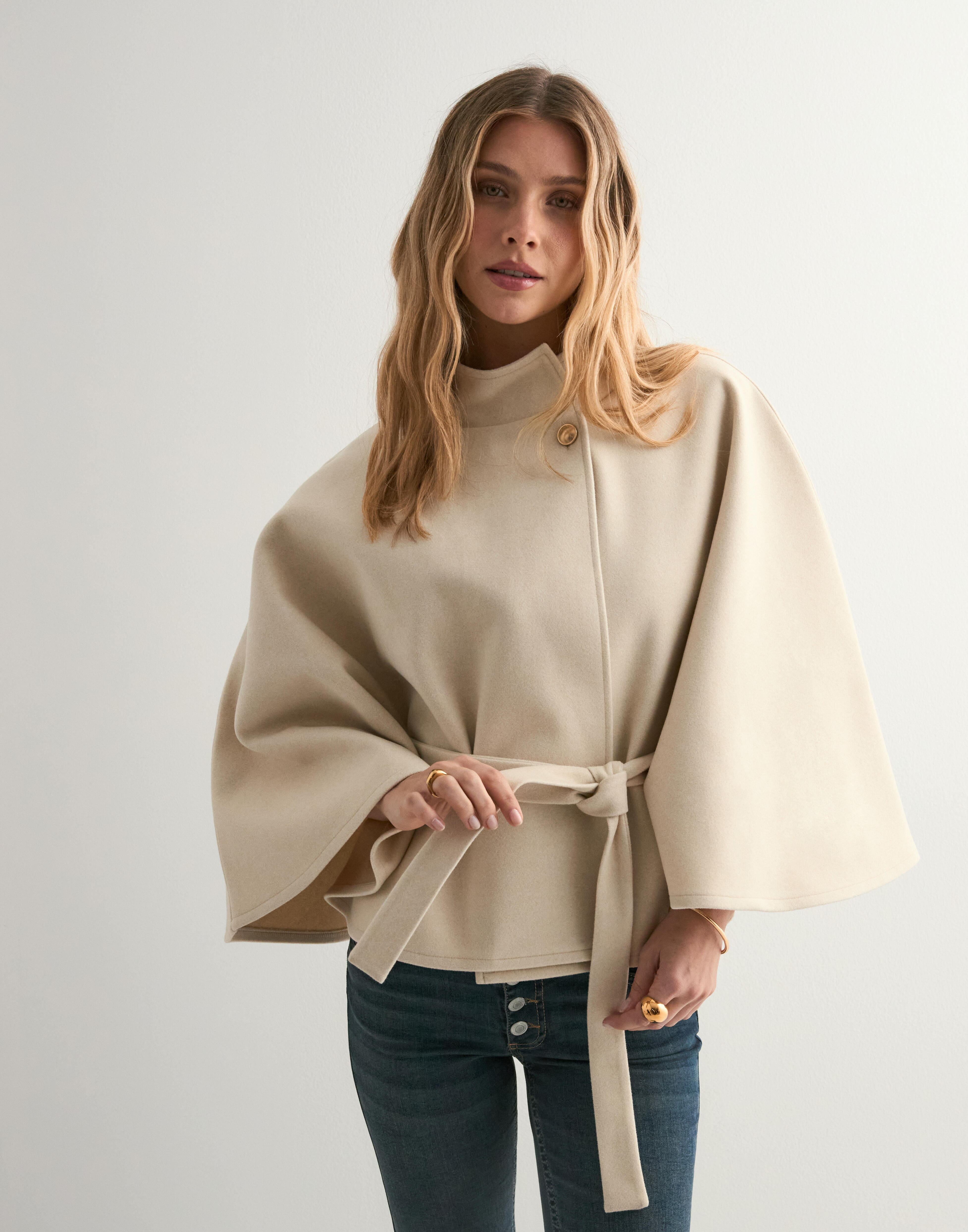 Buy Nelly Fancy Poncho Jacket - Beige | Nelly.com