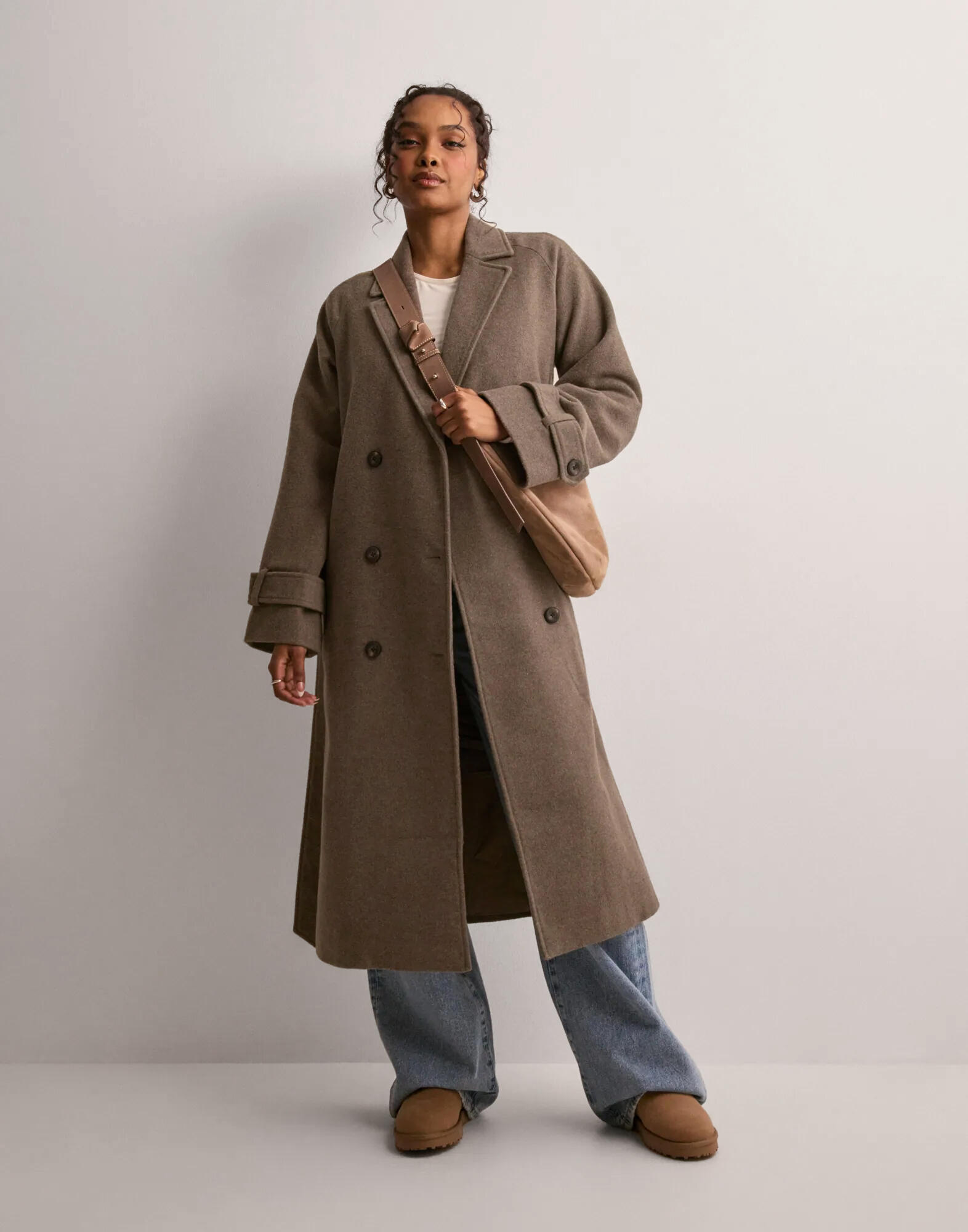 Köp OBJECT OBJKEILY L/S COAT NOOS - Morel Melange | Nelly.com