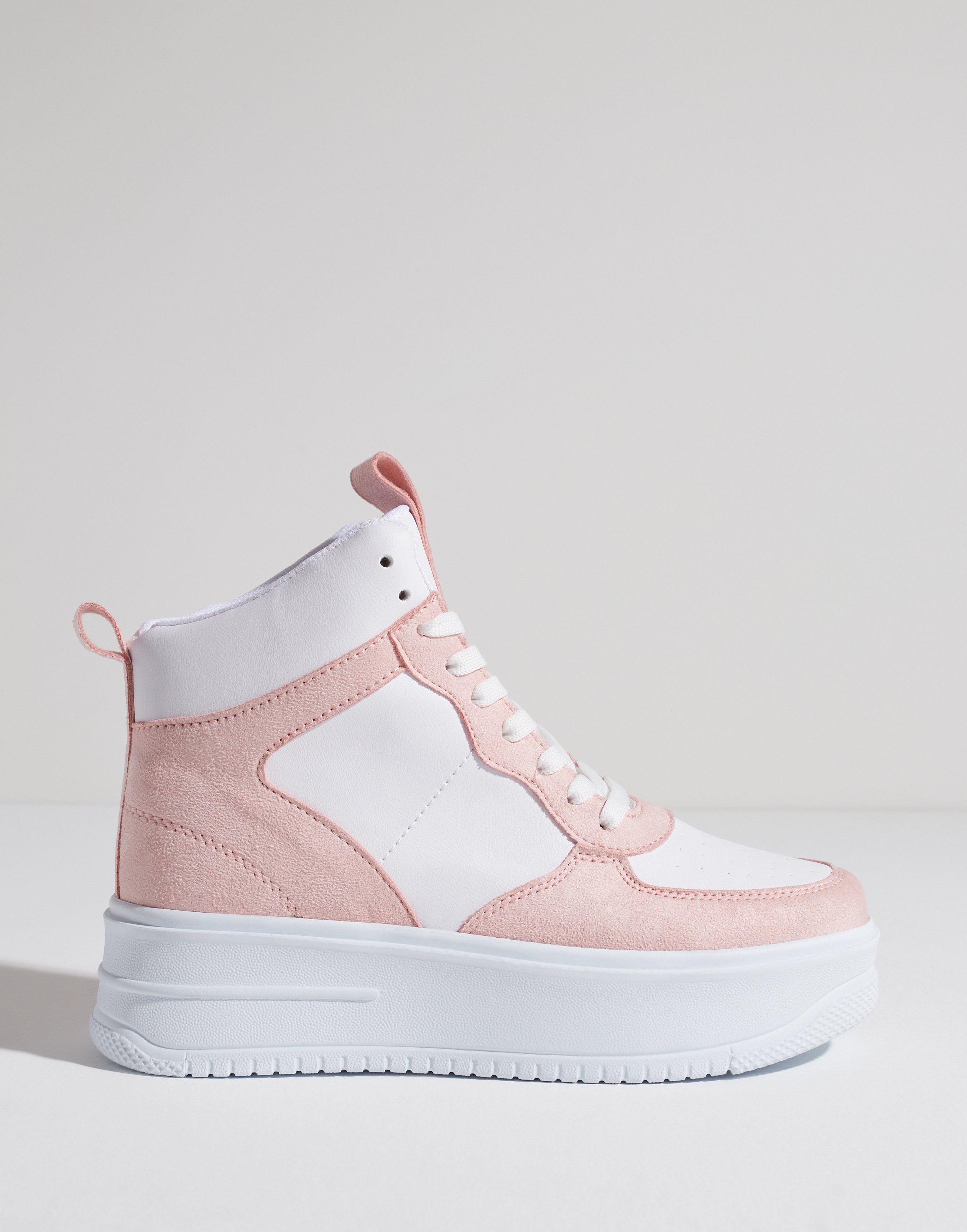 Buy Nelly High Top Platform Sneaker - White/Pink | Nelly.com