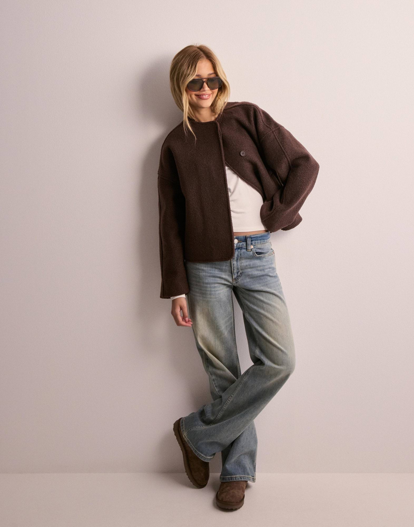 Buy Nelly Warm Clean Jacket - Brown | Nelly.com