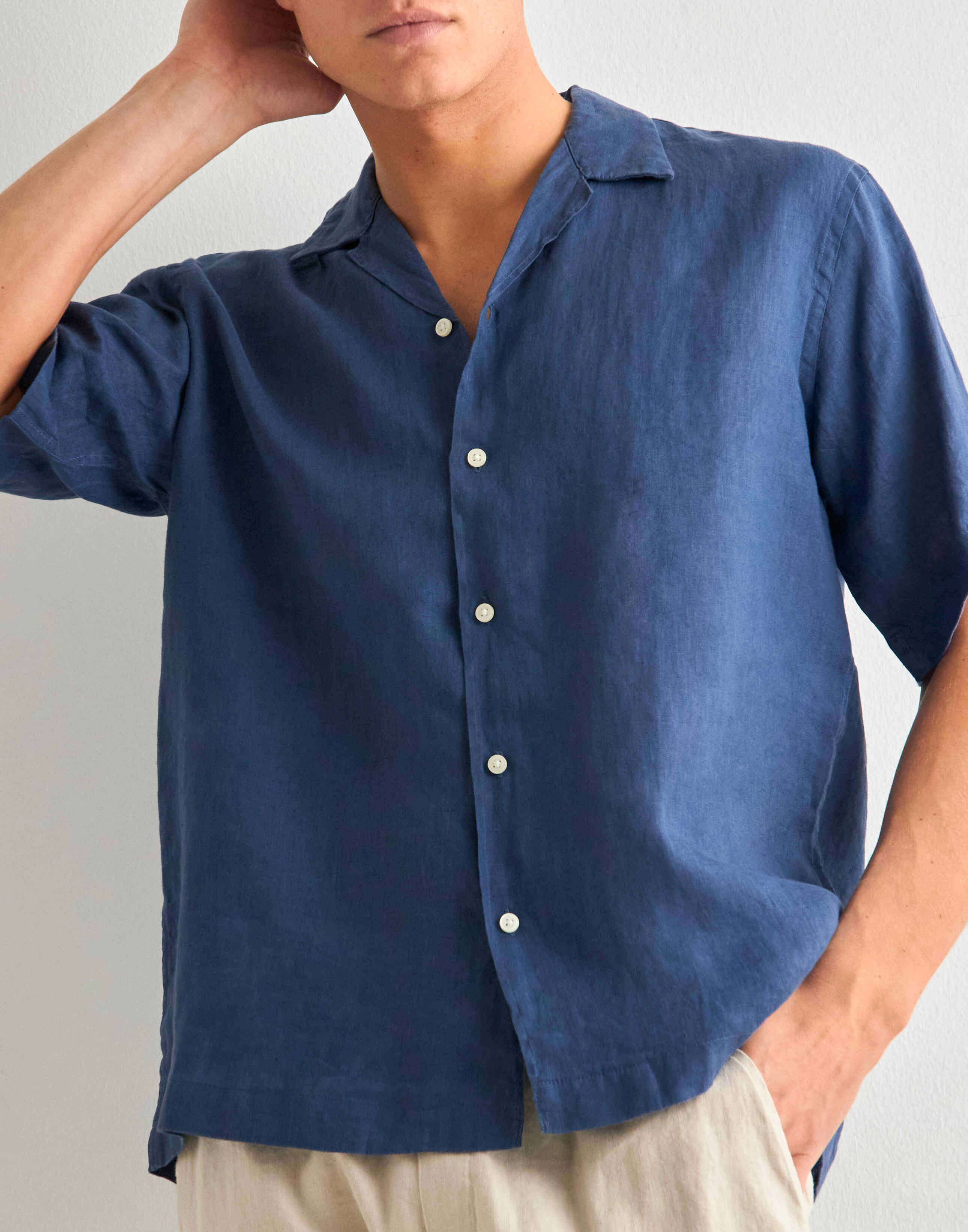 Buy Selected Men SLHRELAXKYLIAN MIX SS SHIRT RESORT - Oceana | NLYMAN