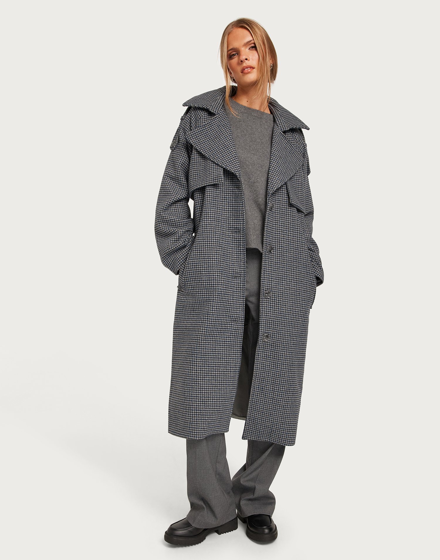 Köp OBJECT OBJSARELLA COAT 128 - Dark Grey Melange Mix | Nelly.com