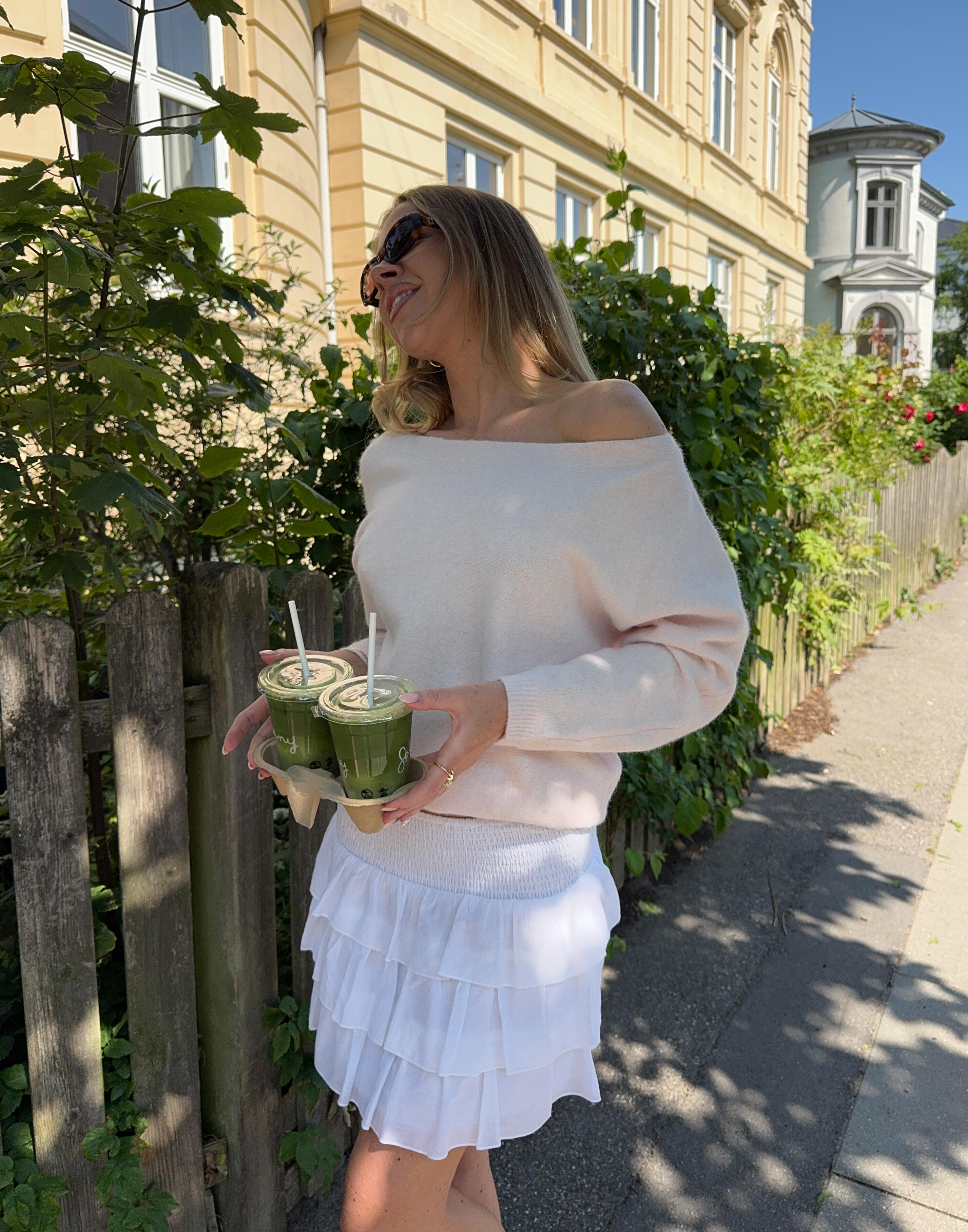 Buy Nelly Wide Neck Knit Sweater - Light Pink | Nelly.com
