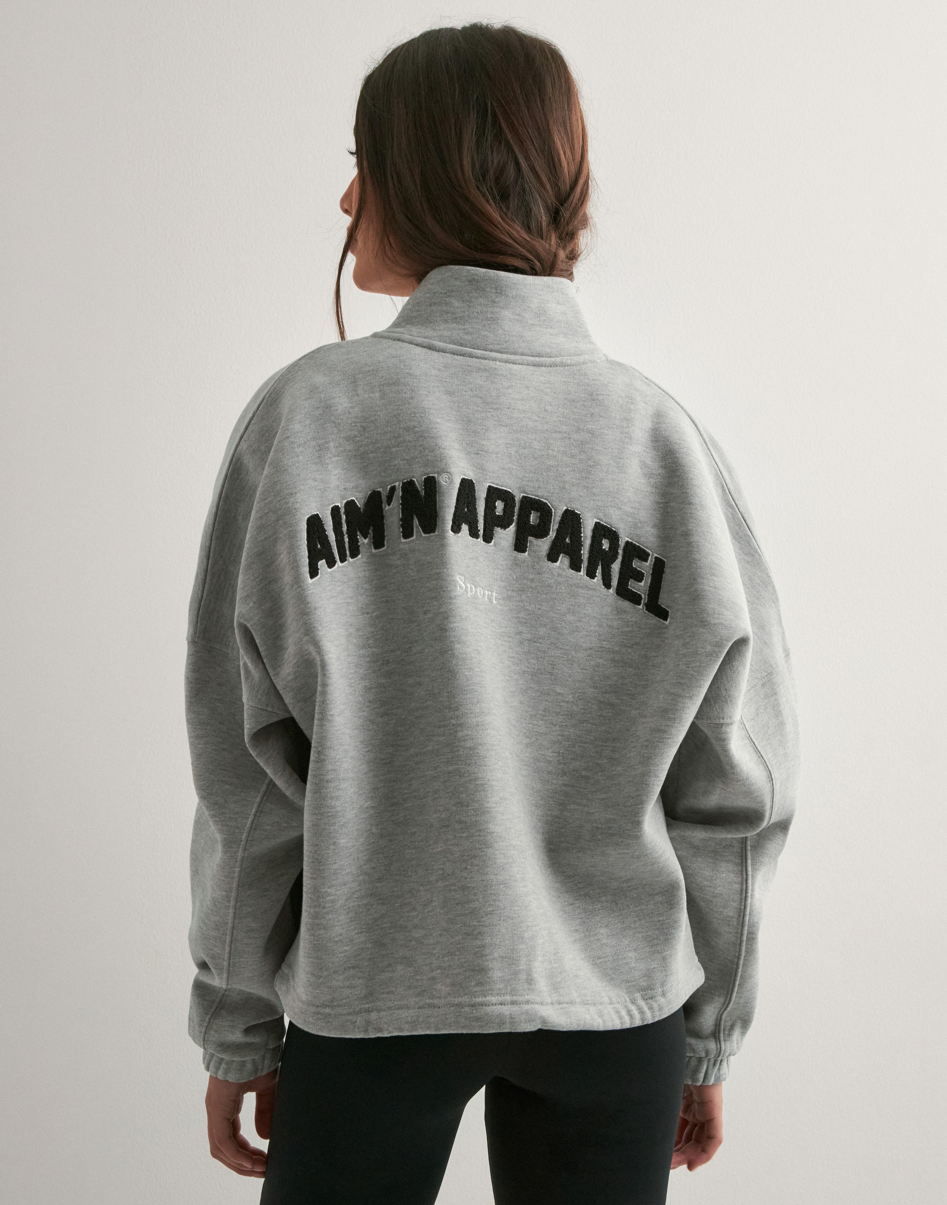 Kjøp Aim'n Campus Sweat Zip Jacket - Grey Melange | Nelly.com