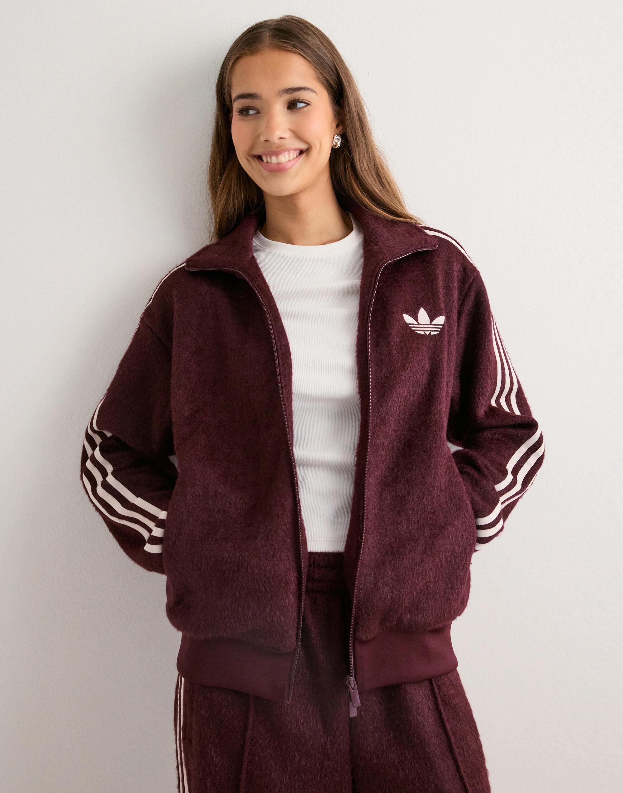 Buy Adidas Originals Mohair Fb Tt - Burgundy | Nelly.com