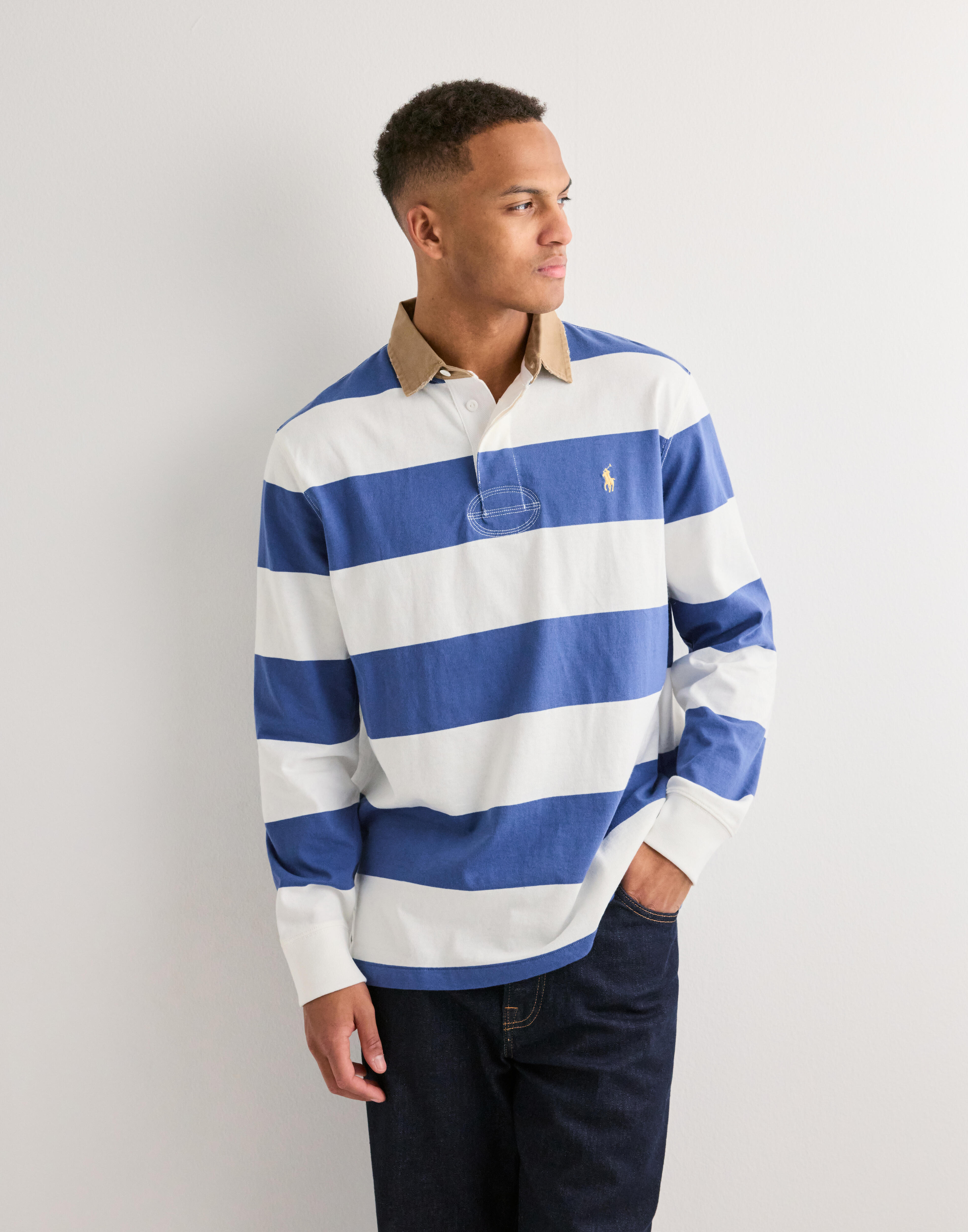 Buy Polo Ralph Lauren KNIT-RUGBY-PULLOVER - Blue | NLYMAN
