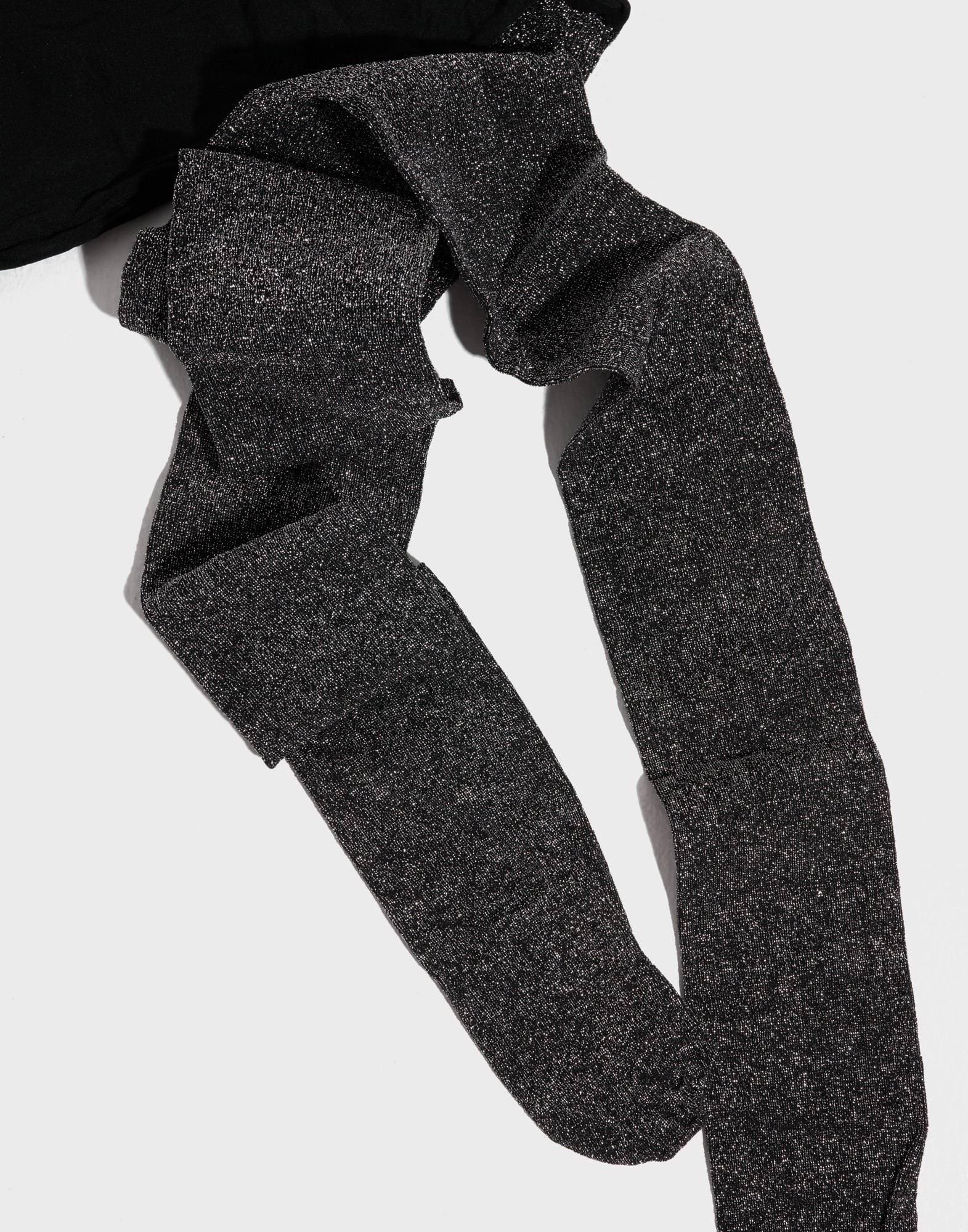 Køb BECKSÖNDERGAARD Solid Glitter Tights - Black | Nelly.com