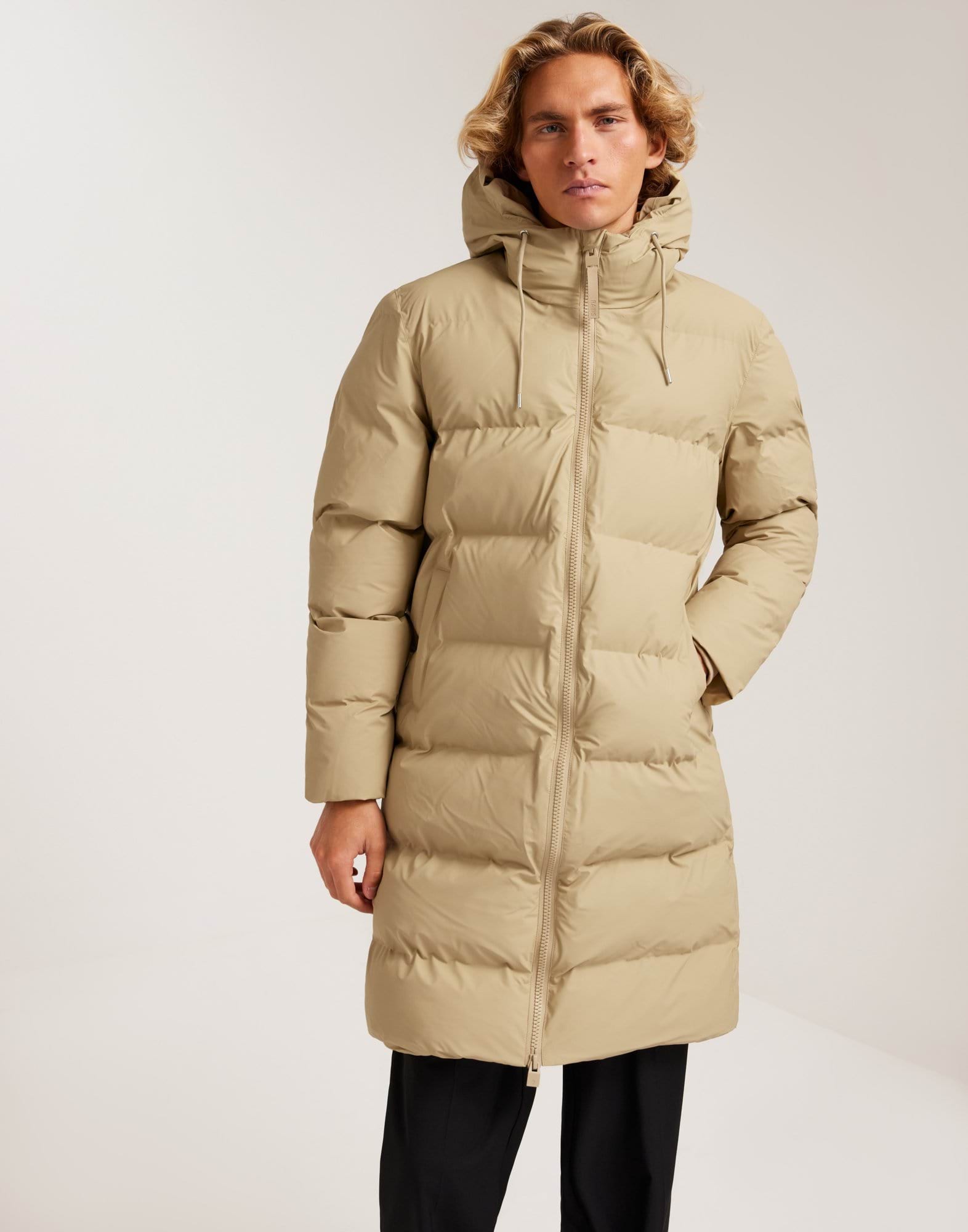 Buy Rains Alta Long Puffer Jacket W3T4 - Sand | NLYMAN