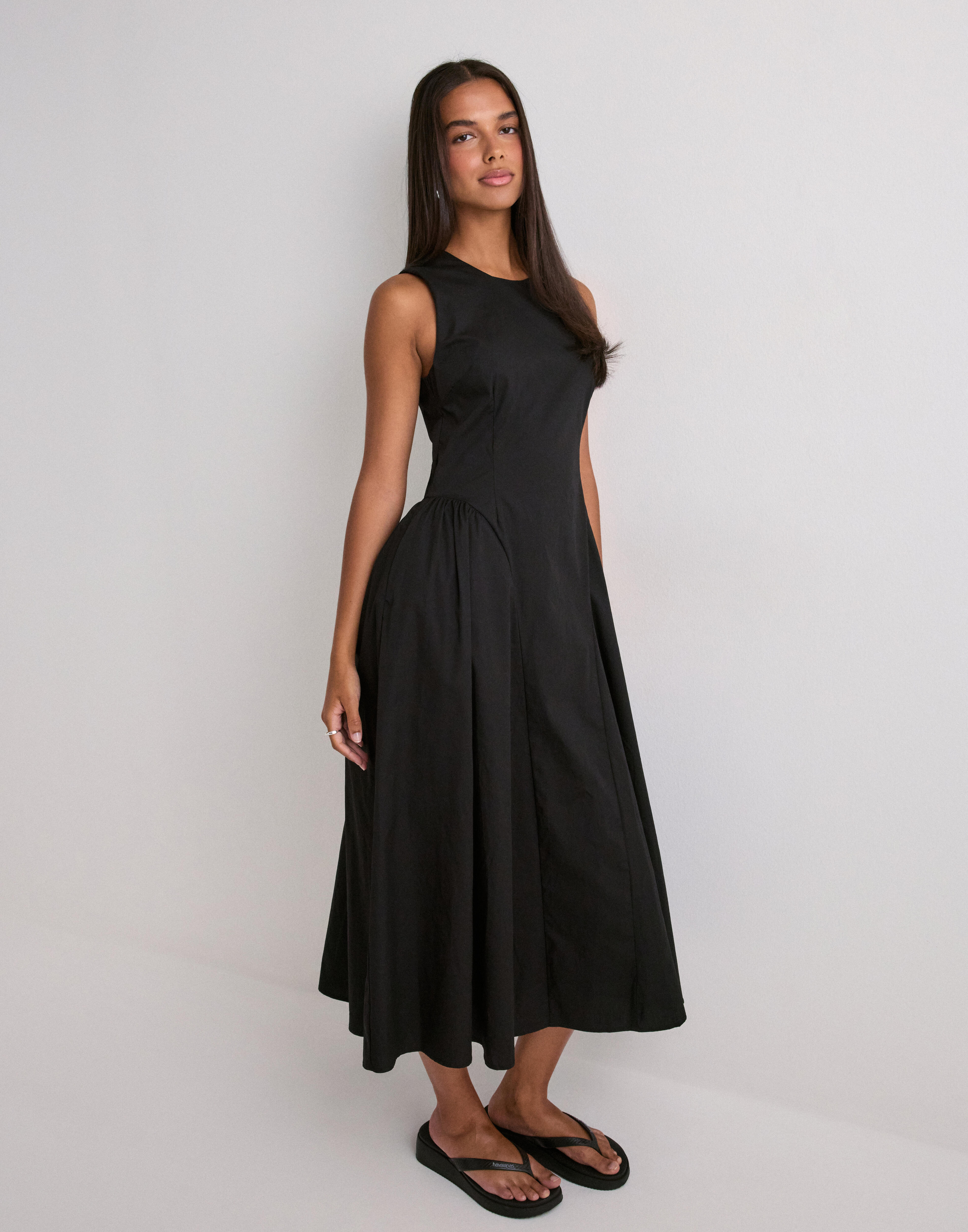 Buy Neo Noir Zora Poplin Dress - Black | Nelly.com