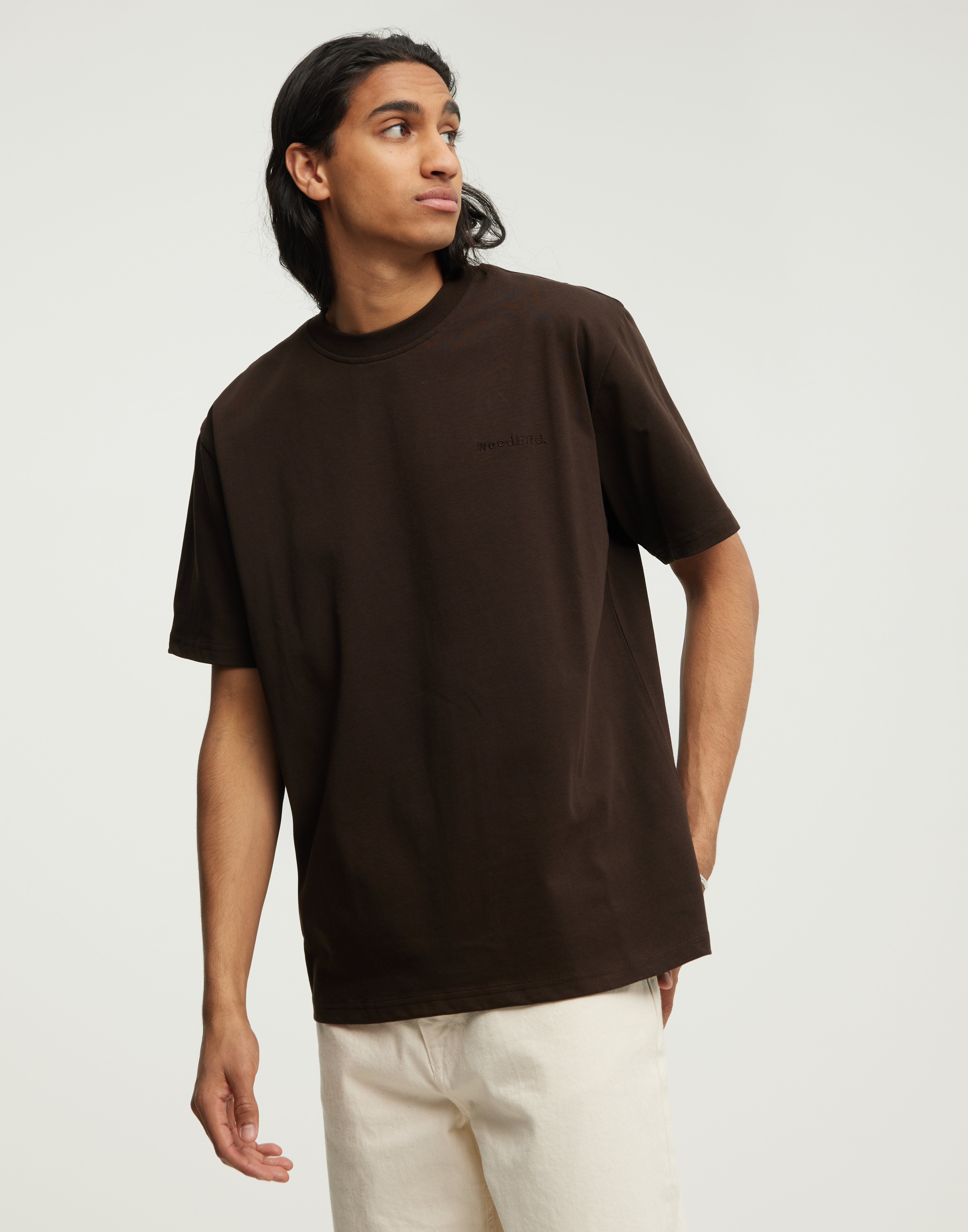 Buy Woodbird Baine Base Tee - Brown | NLYMAN