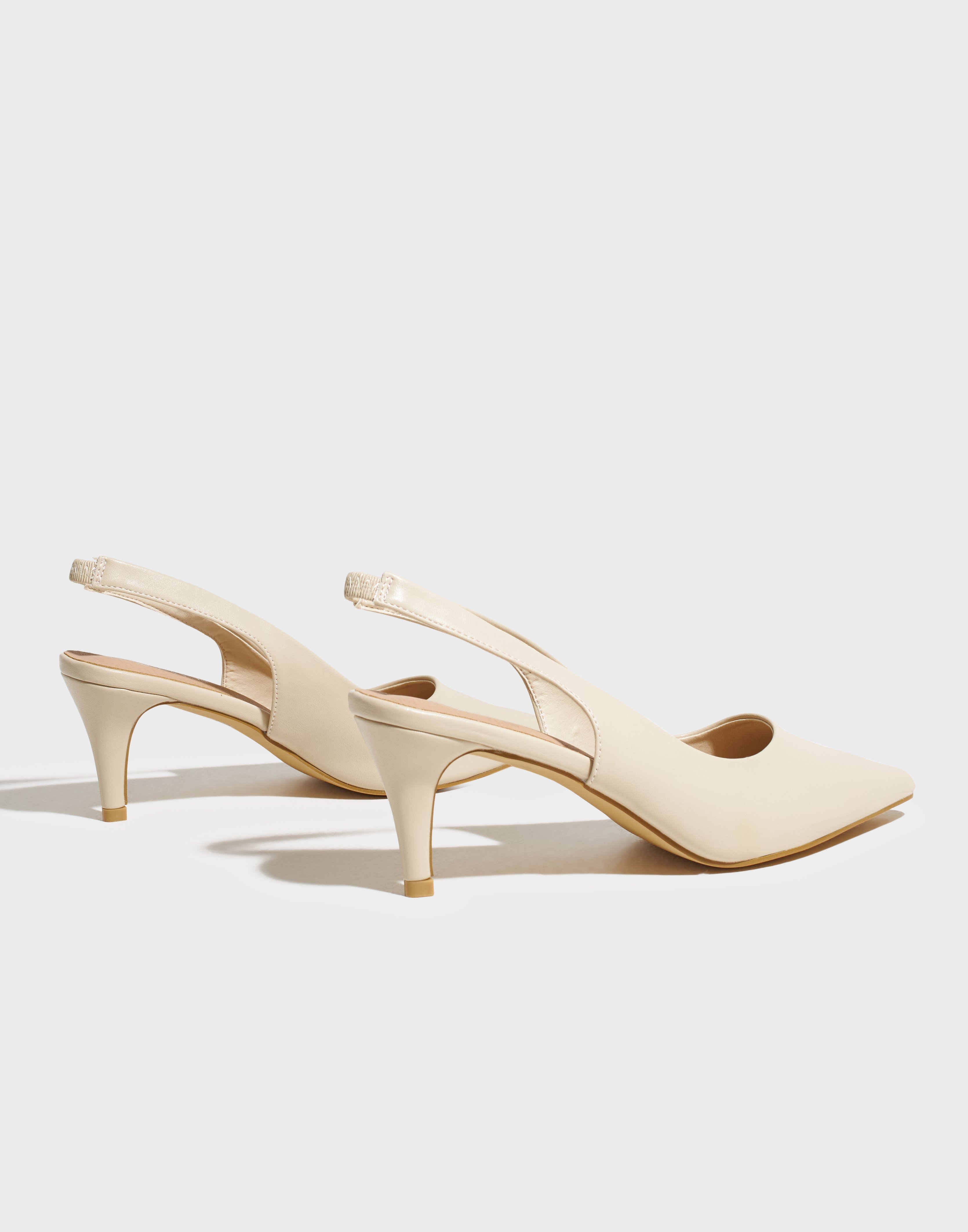 Köp Duffy Open Heel Pumps - Beige | Nelly.com