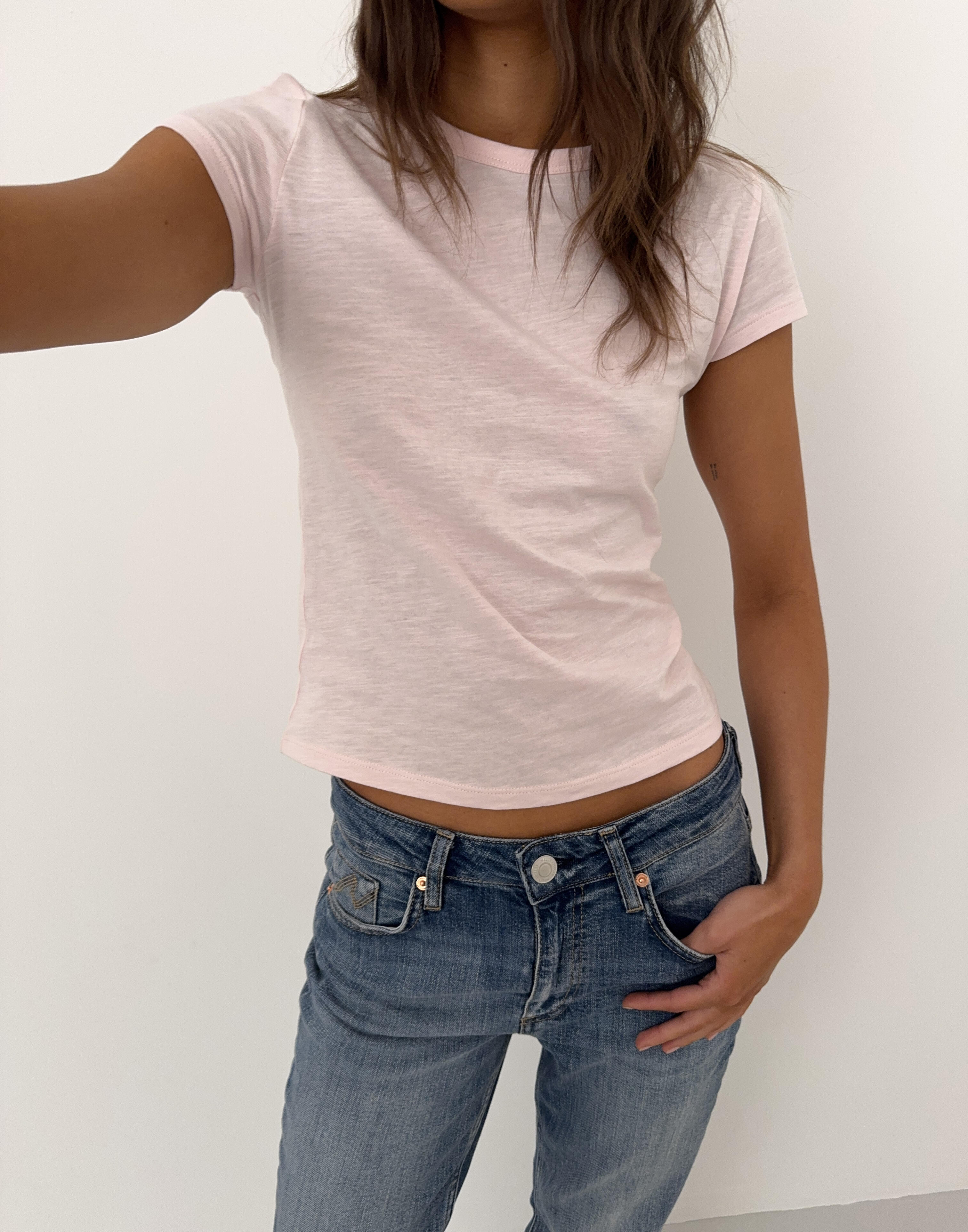 Kjøp Nelly Essential Slub Tee - Light Pink | Nelly.com