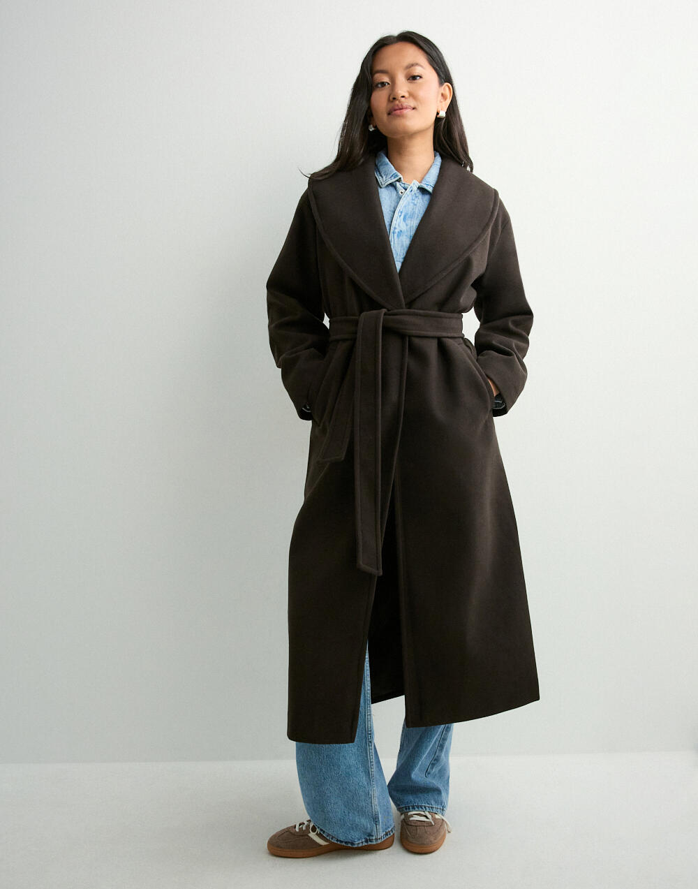 Buy Vero Moda VMANNE BERGEN XTRA LONG COAT GA - Chocolate Torte | Nelly.com