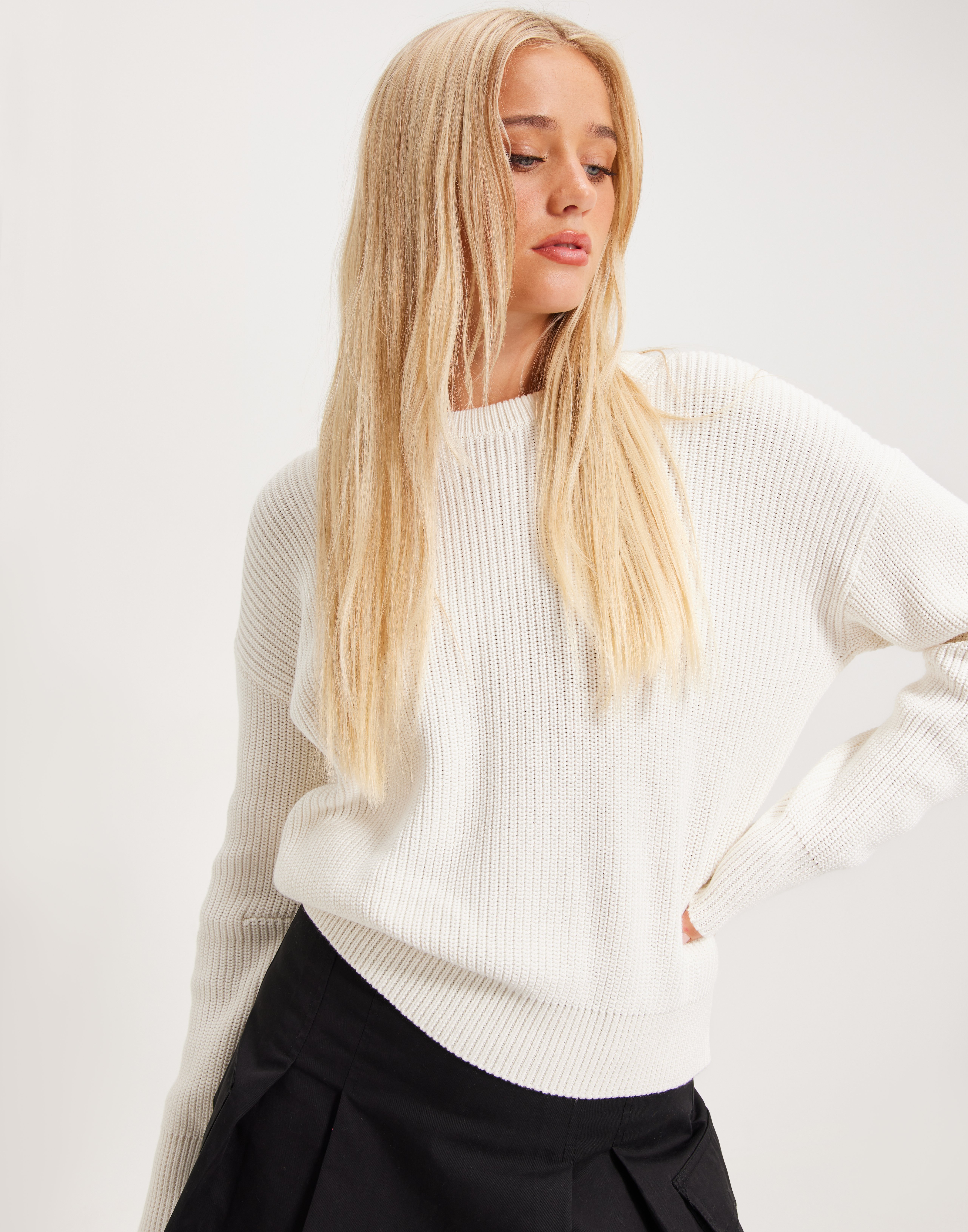 Buy JJXX JXMILA TWIST CREW NECK KNIT NOOS - Snow White | Nelly.com