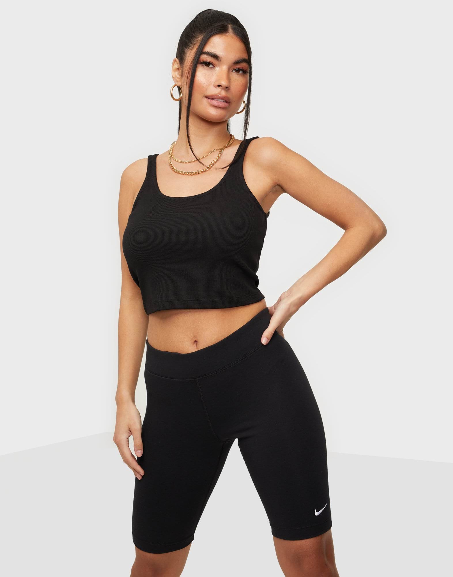 Buy Nike W NSW ESSNTL MR BIKER SHORT - Black | Nelly.com