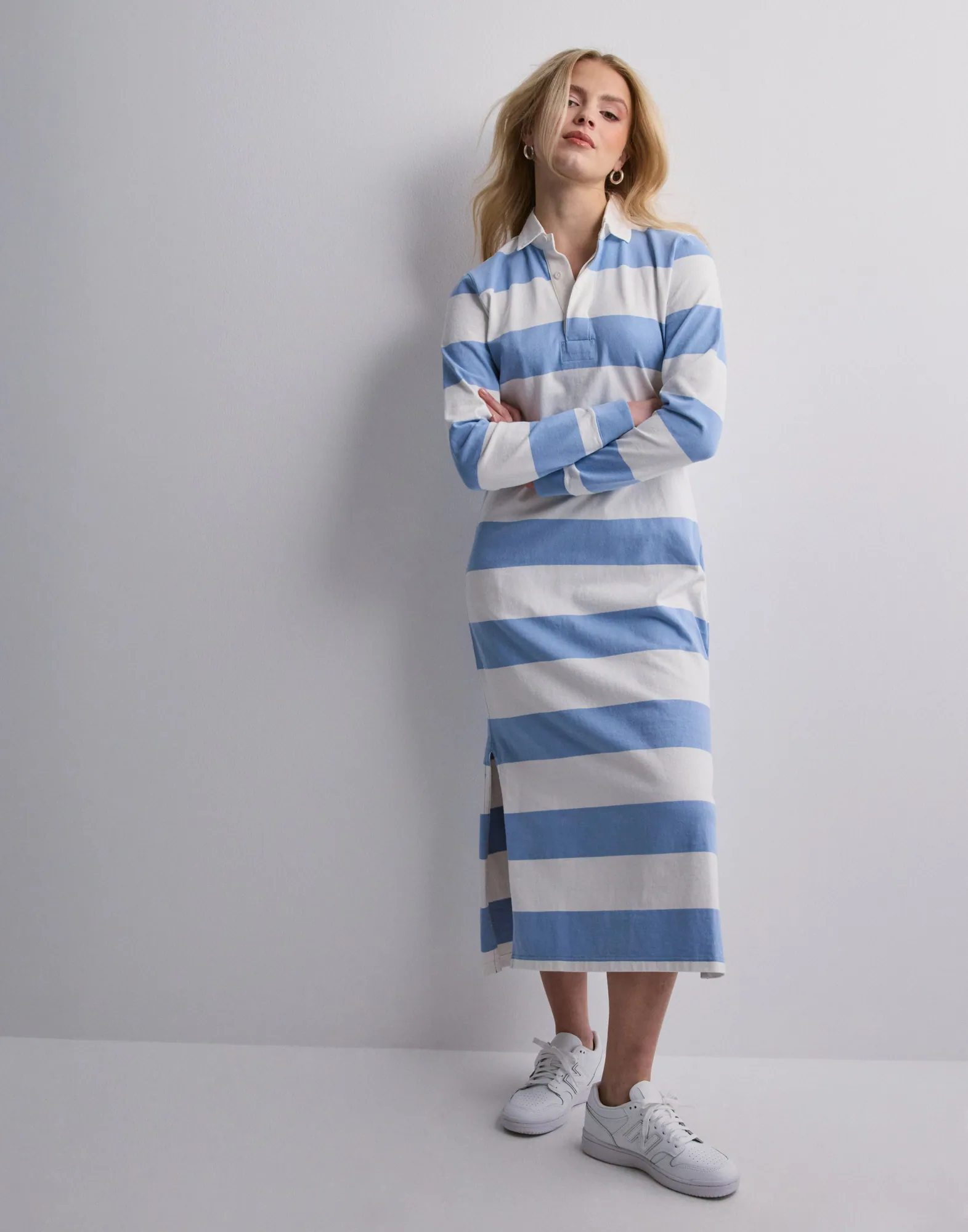 Buy Polo Ralph Lauren RUGBY DRESS-LONG SLEEVE-DAY DRESS - Blue | Nelly.com