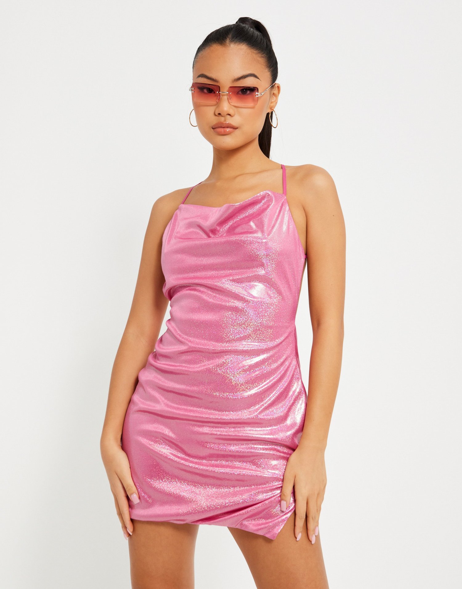Buy Nelly Shine Bright Strappy Dress - Pink | Nelly.com