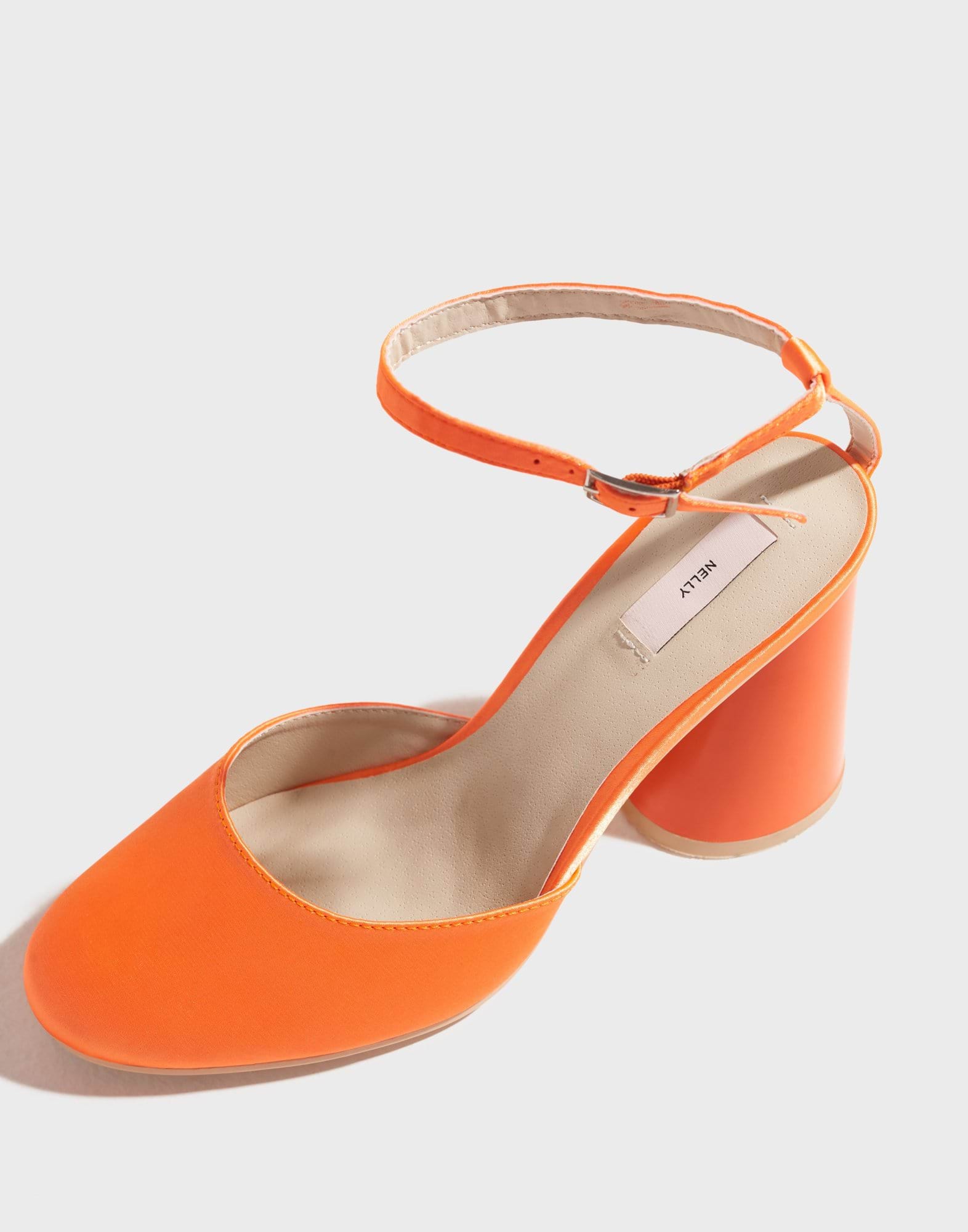 Köp Nelly Cone Heel Pump - Orange | Nelly.com