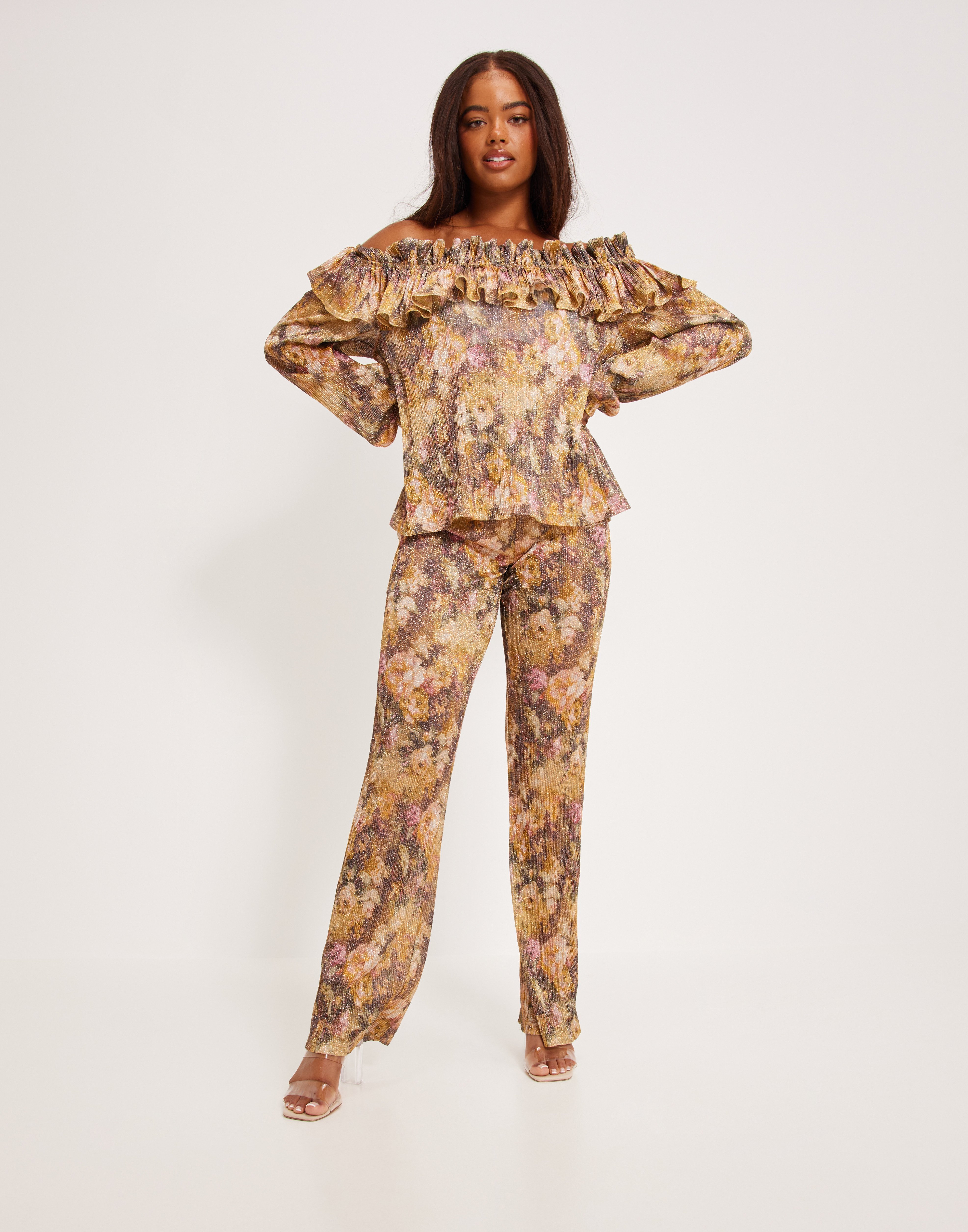 Buy Ida Sjöstedt Bernice Top - Gold Glitter | Nelly.com