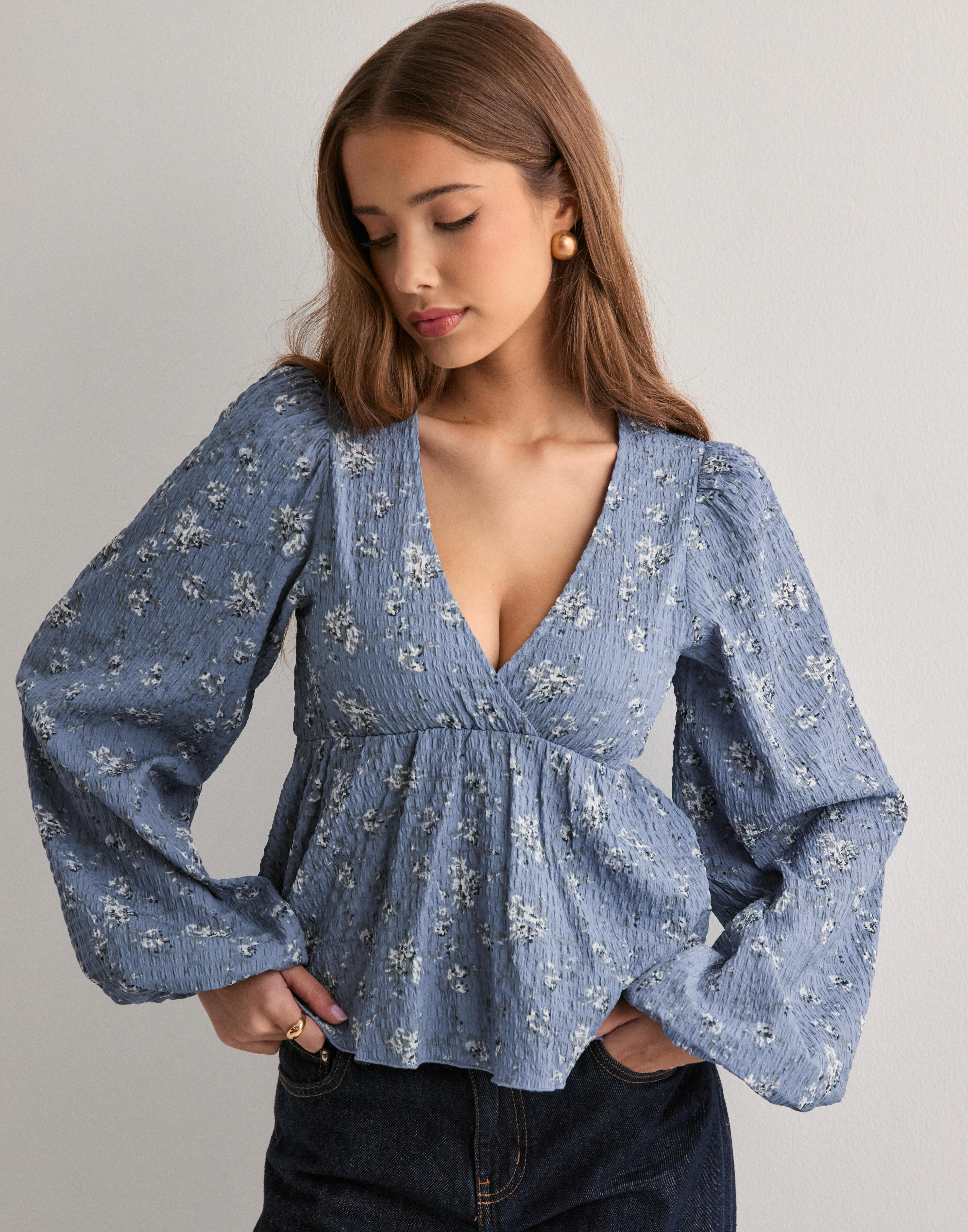 Köp Nelly Fine Structure Blouse - Floral | Nelly.com