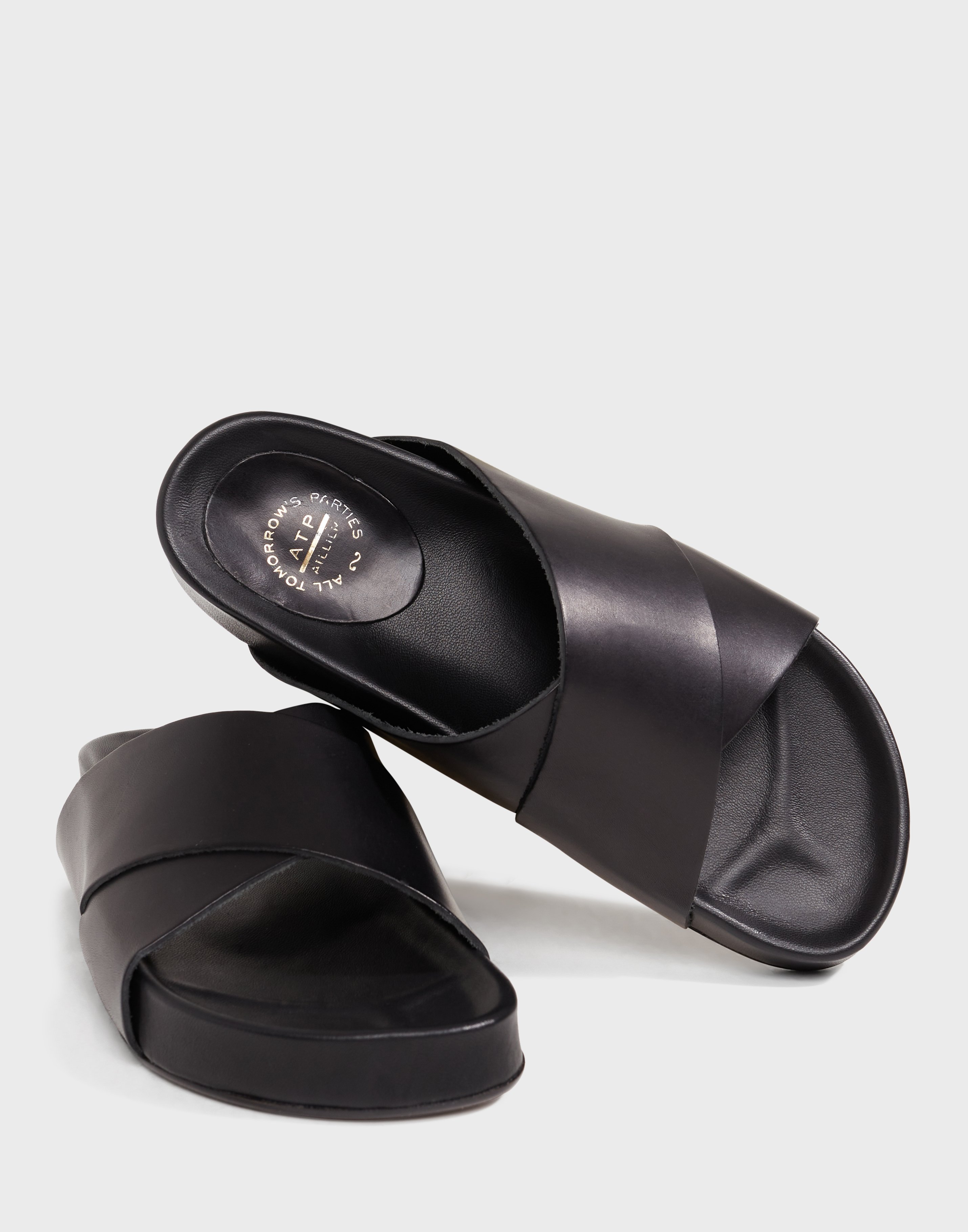 Kjøp ATP ATELIER Urbino Leather Everyday Sandals - Black | Nelly.com