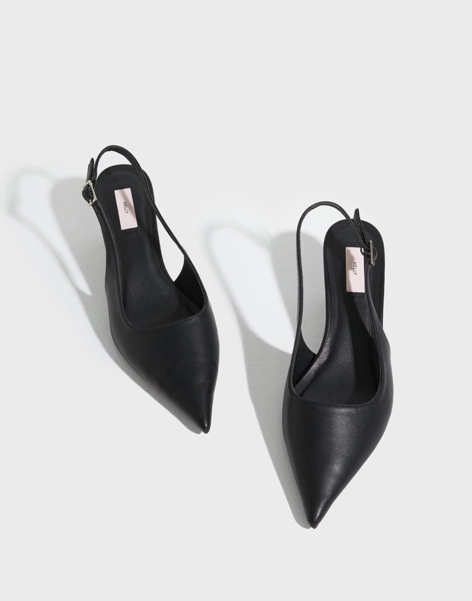 Köp Nelly Pointy Low Slingback - Black | Nelly.com