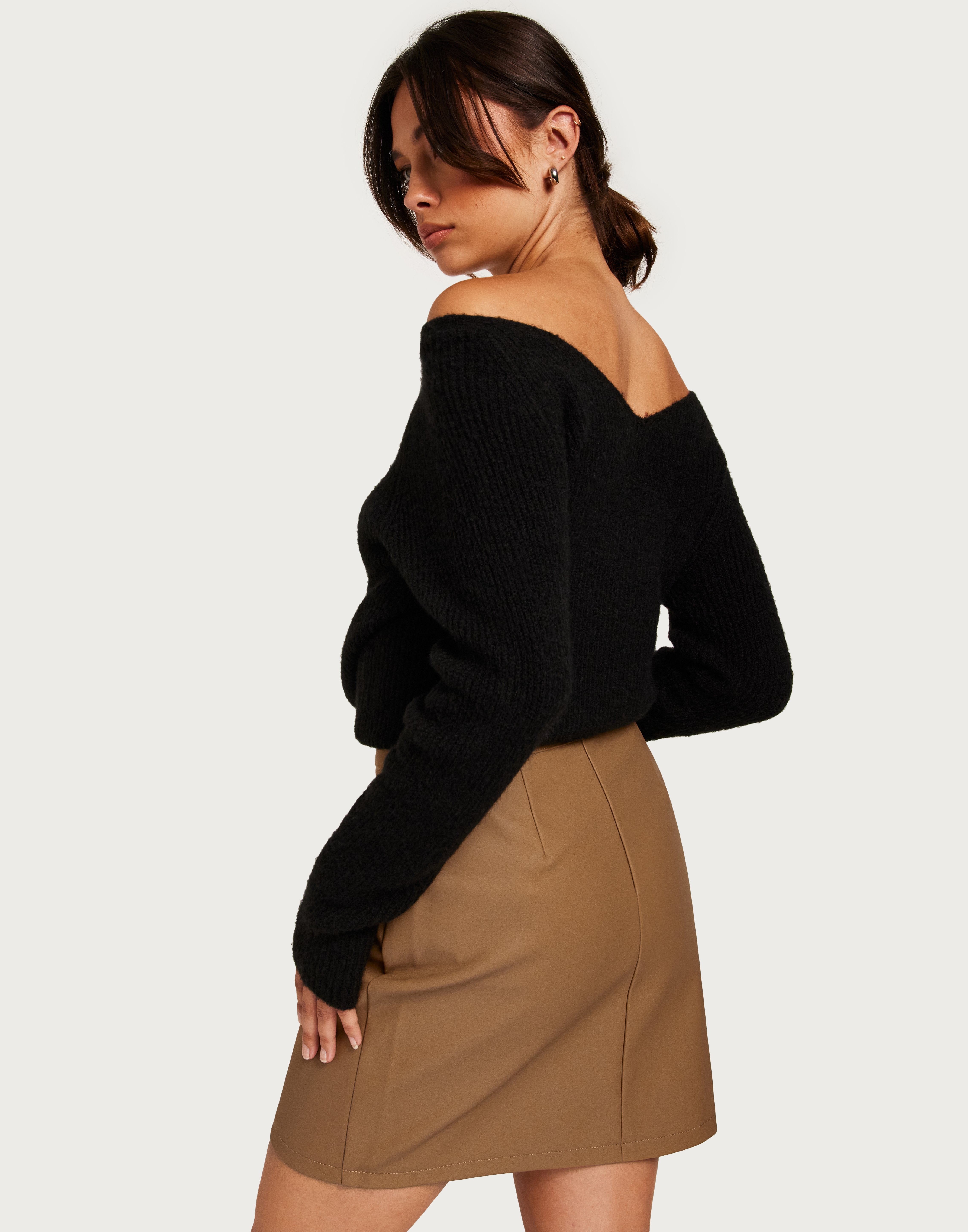 Kjøp Pieces PCNODA HW PU MINI SKIRT - Tigers Eye | Nelly.com