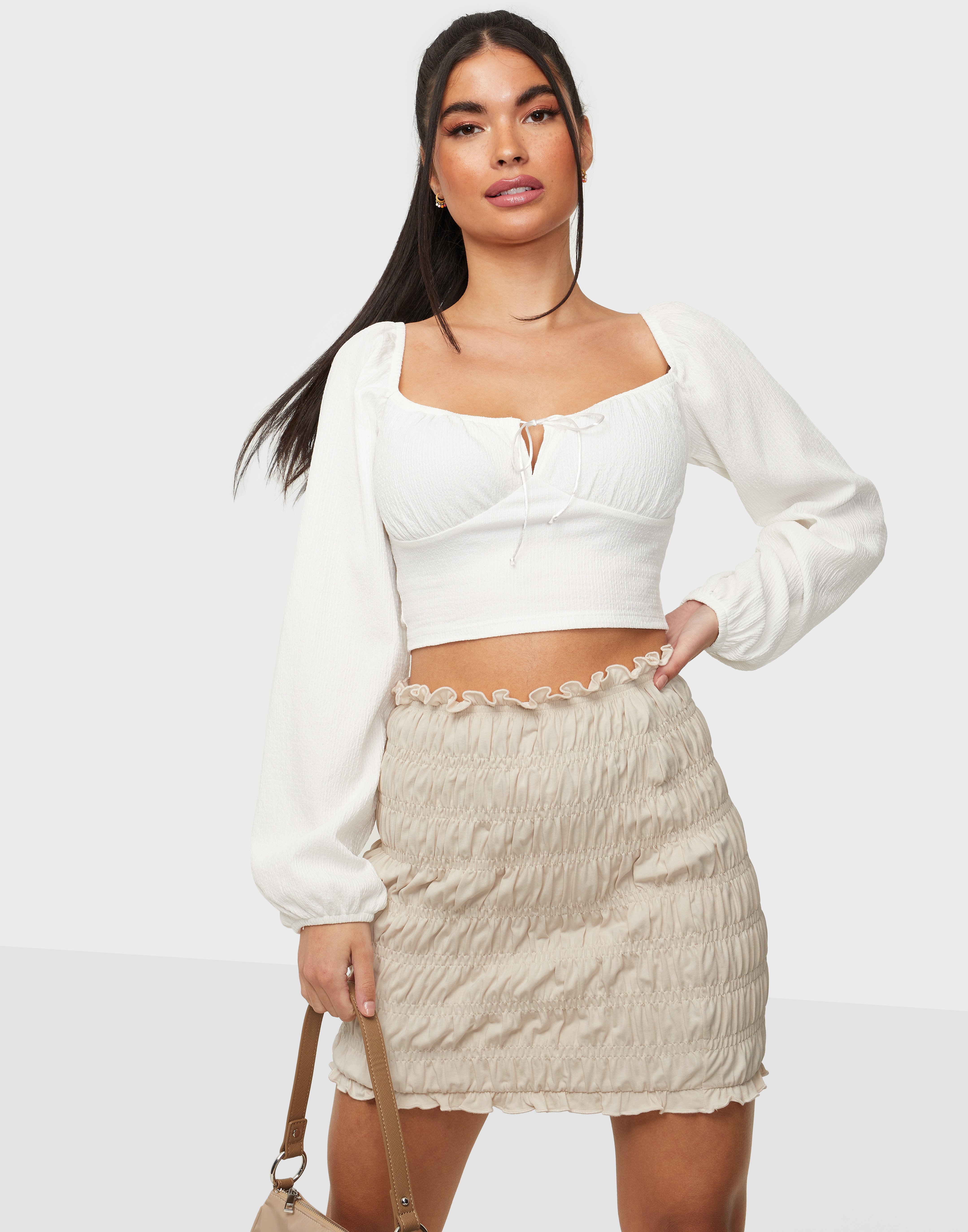 Buy Nelly Cute Smock Skirt - Cream | Nelly.com