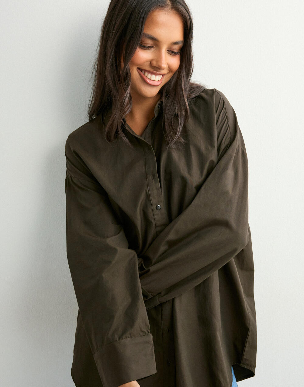 Köp Pieces PCJENNA LS LONG OS SHIRT WVN D2D - Delicioso | Nelly.com
