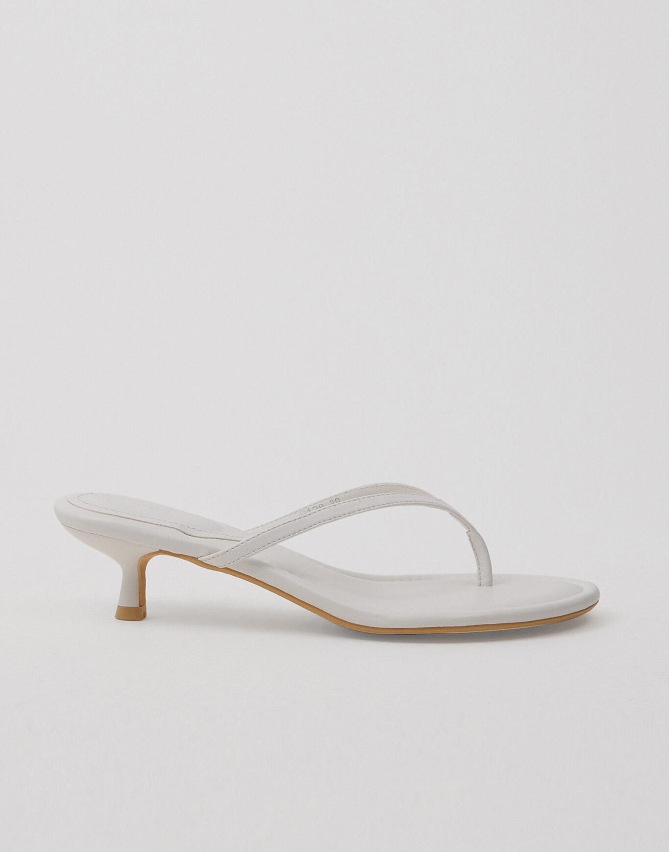 Buy Nelly Rounded Thong Heel - White | Nelly.com